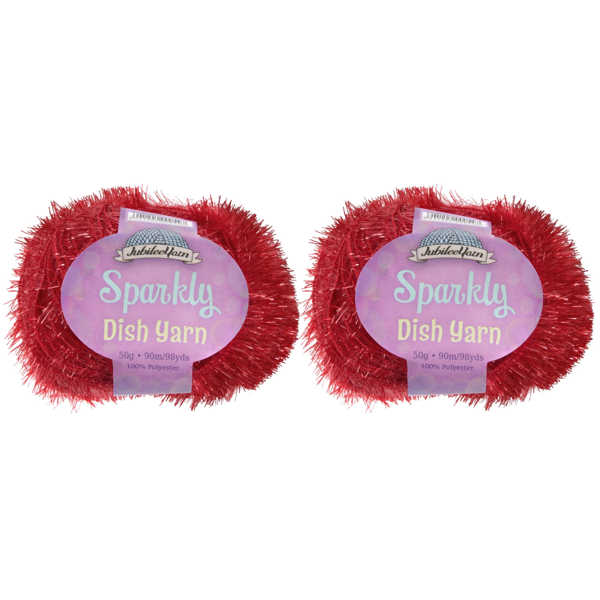 JubileeYarn Sparkle Dish Scrubby Yarn - Worsted Weight - 50g/Skein ...