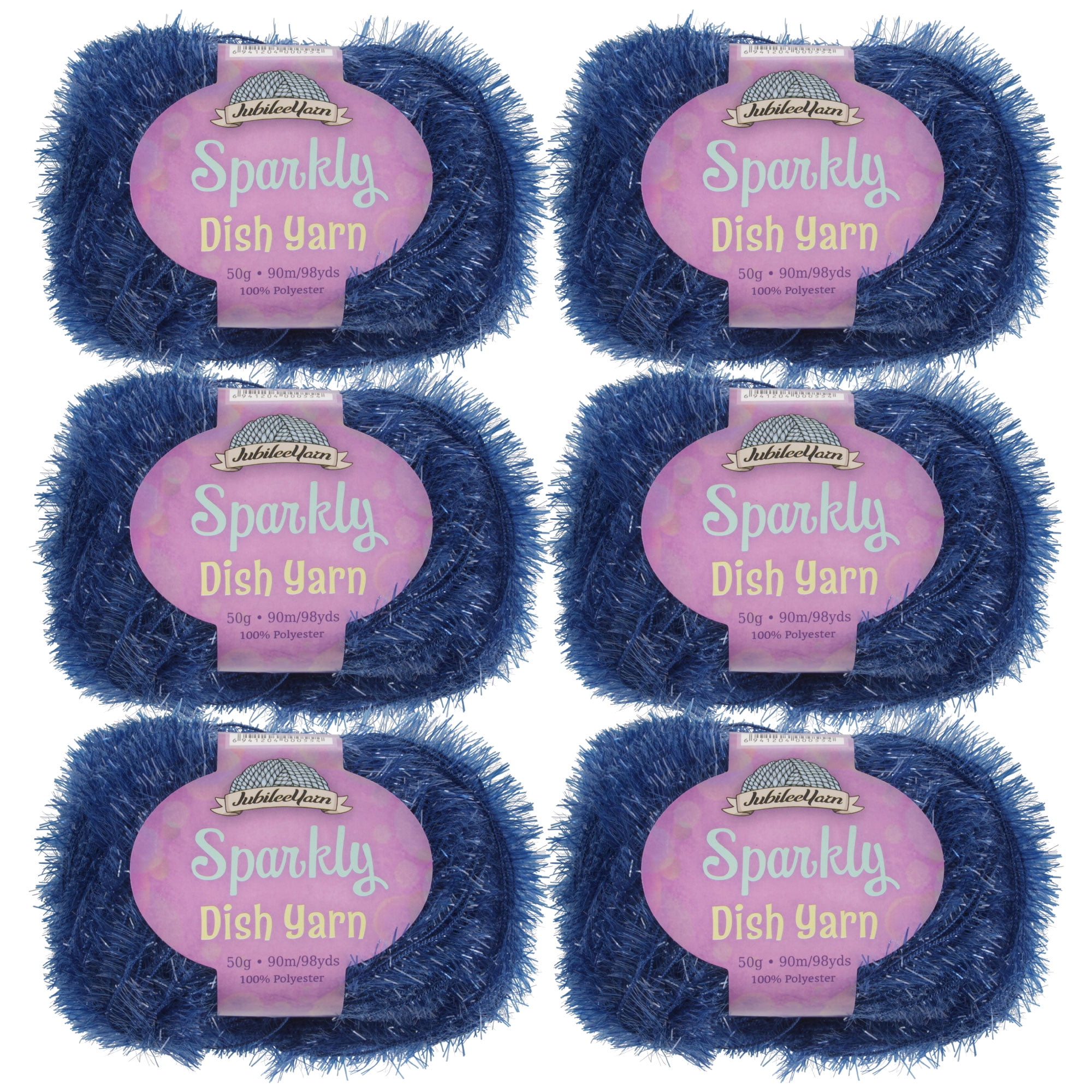 JubileeYarn Sparkly Dish Scrubby Yarn - Worsted Weight - 50g/Skein ...