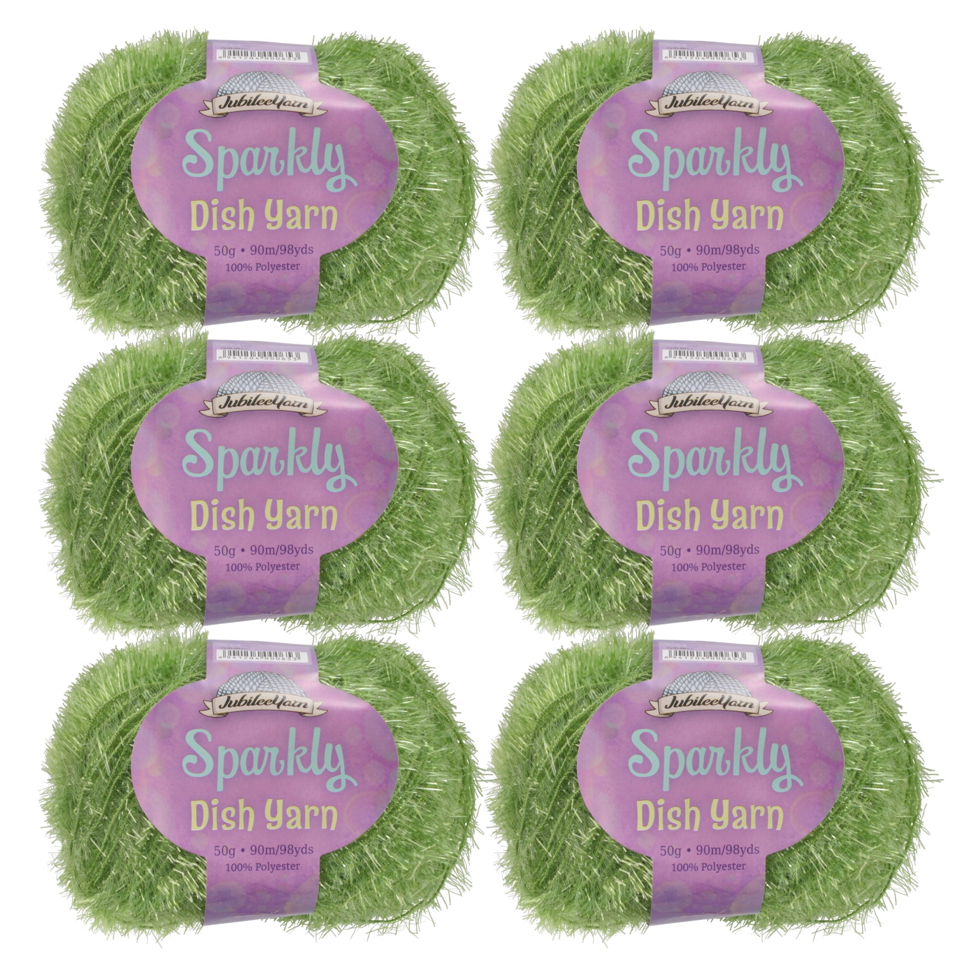 JubileeYarn Sparkly Dish Scrubby Yarn - Worsted Weight - 50g/Skein ...