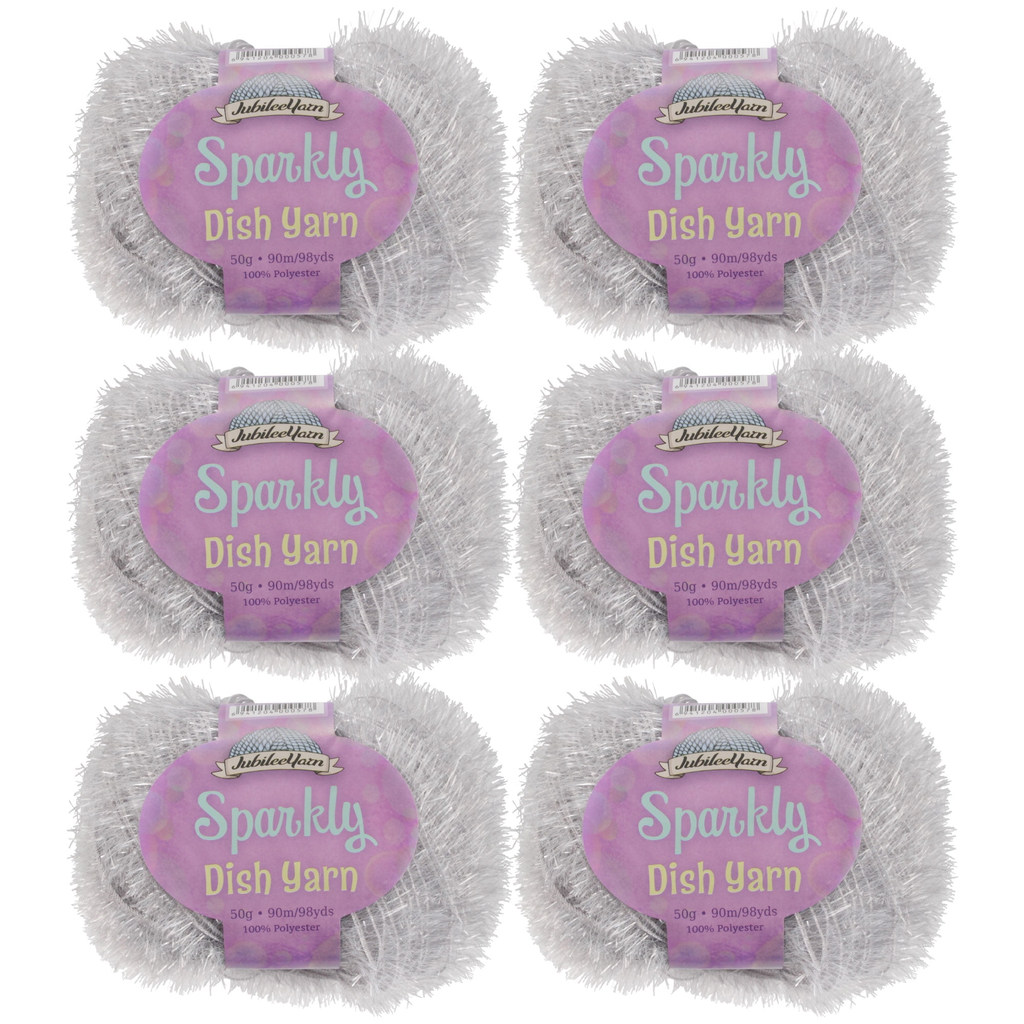 JubileeYarn Sparkly Dish Scrubby Yarn - Worsted Weight - 50g/Skein ...