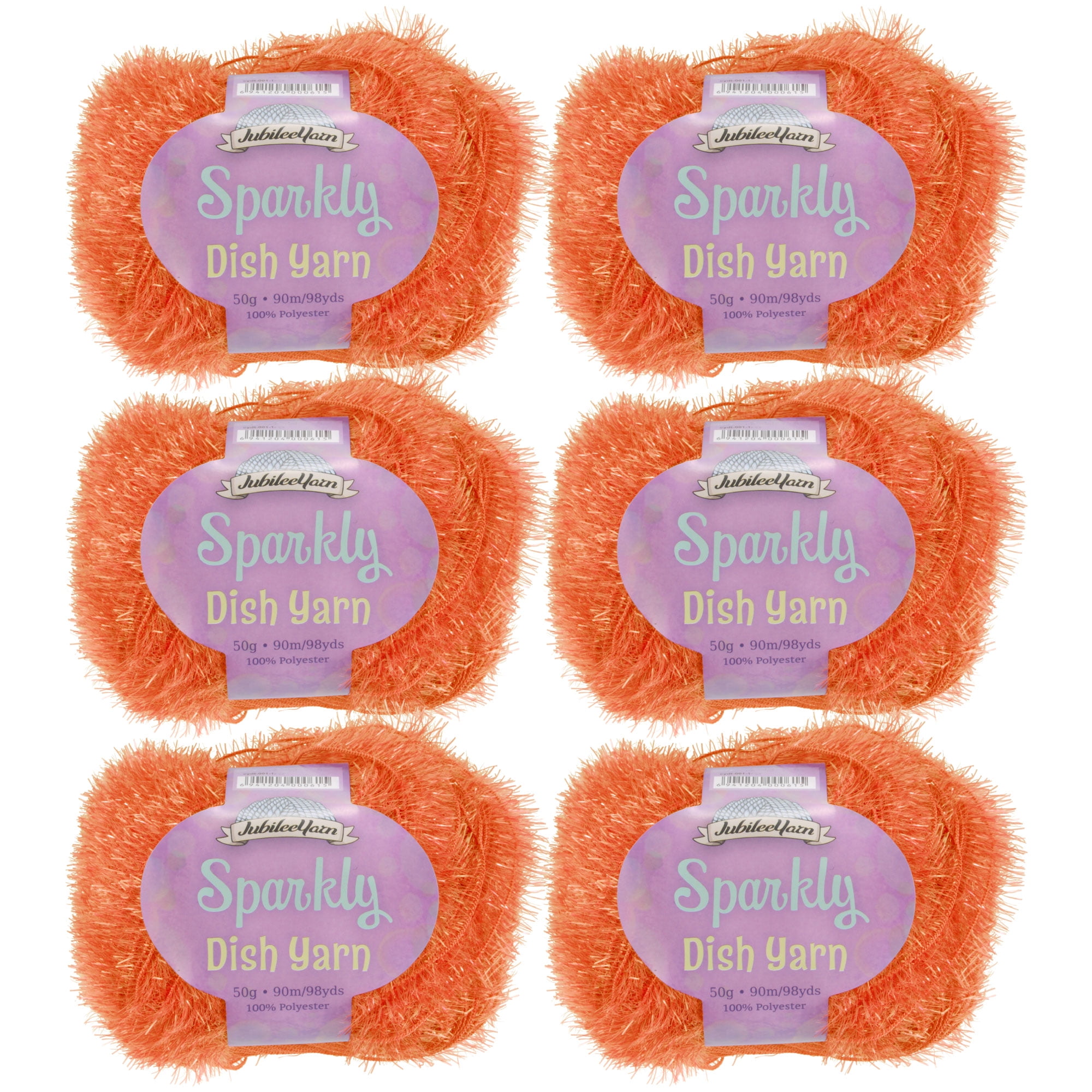 JubileeYarn Sparkly Dish Scrubby Yarn - Worsted Weight - 50g/Skein ...
