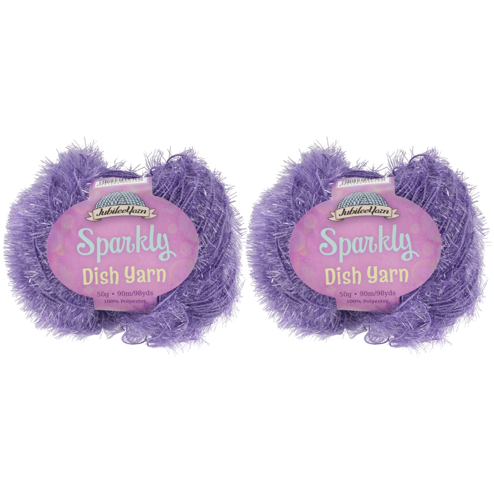 JubileeYarn Sparkle Dish Scrubby Yarn - Worsted Weight - 50g/Skein ...
