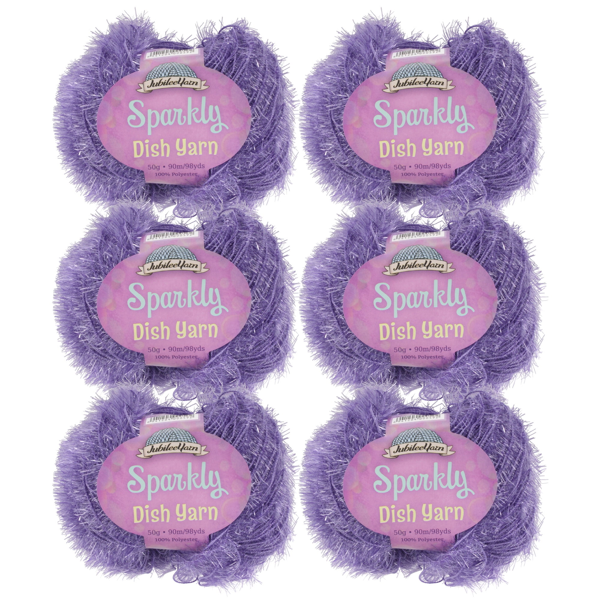 JubileeYarn Sparkly Dish Scrubby Yarn - Worsted Weight - 50g/Skein ...