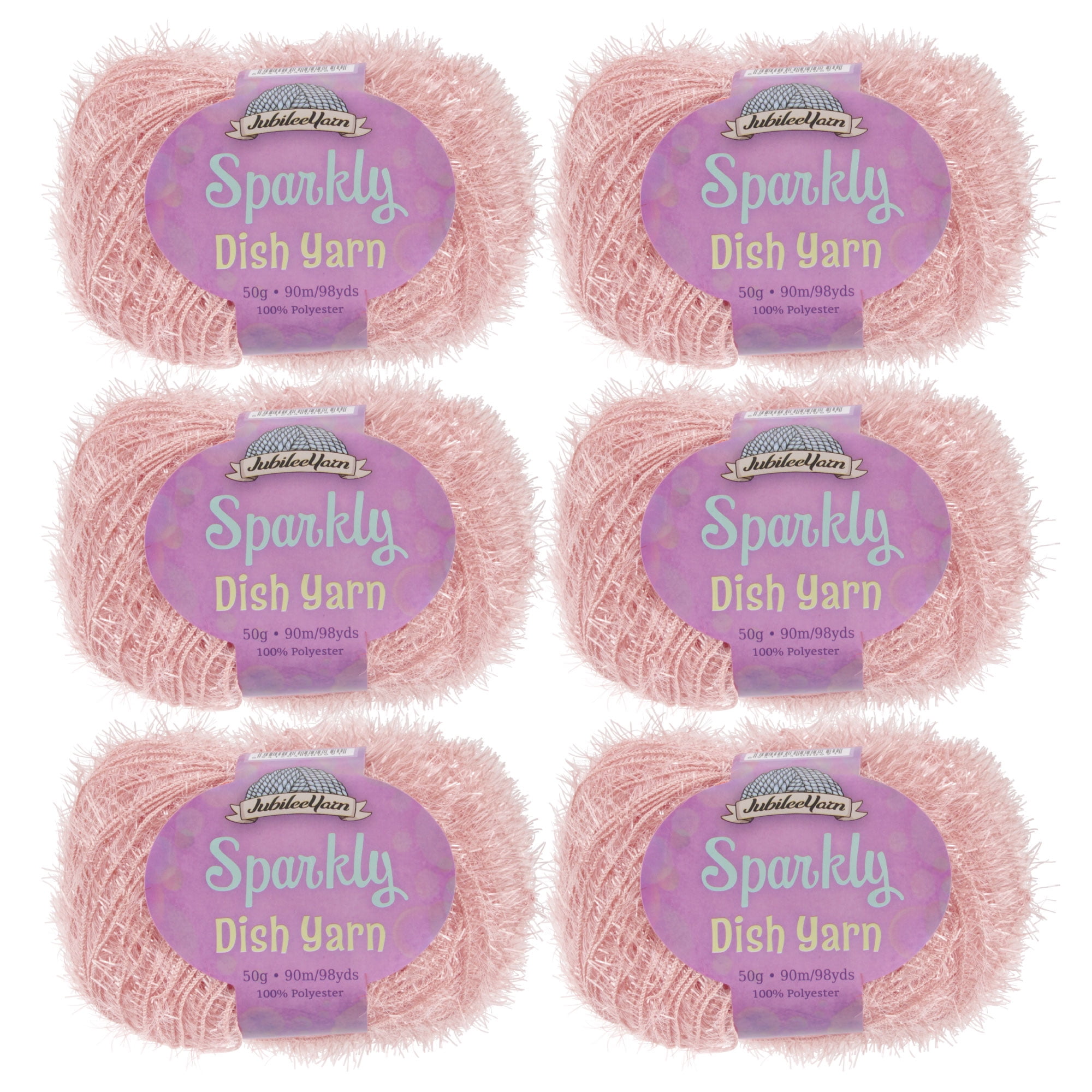 JubileeYarn Sparkly Dish Scrubby Yarn - Worsted Weight - 50g/Skein ...