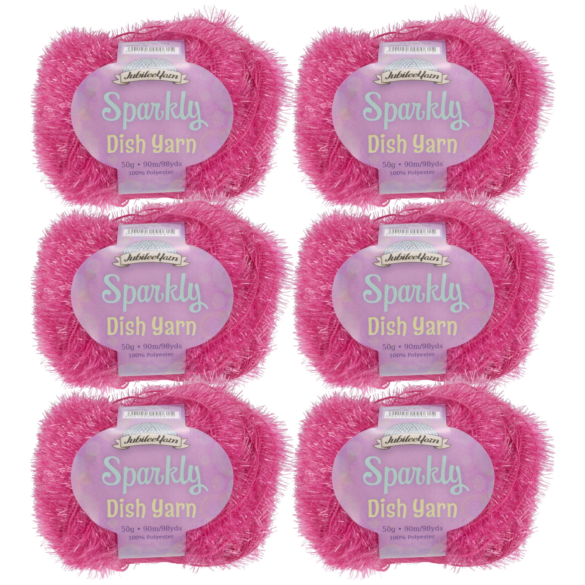 JubileeYarn Sparkly Dish Scrubby Yarn - Worsted Weight - 50g/Skein ...