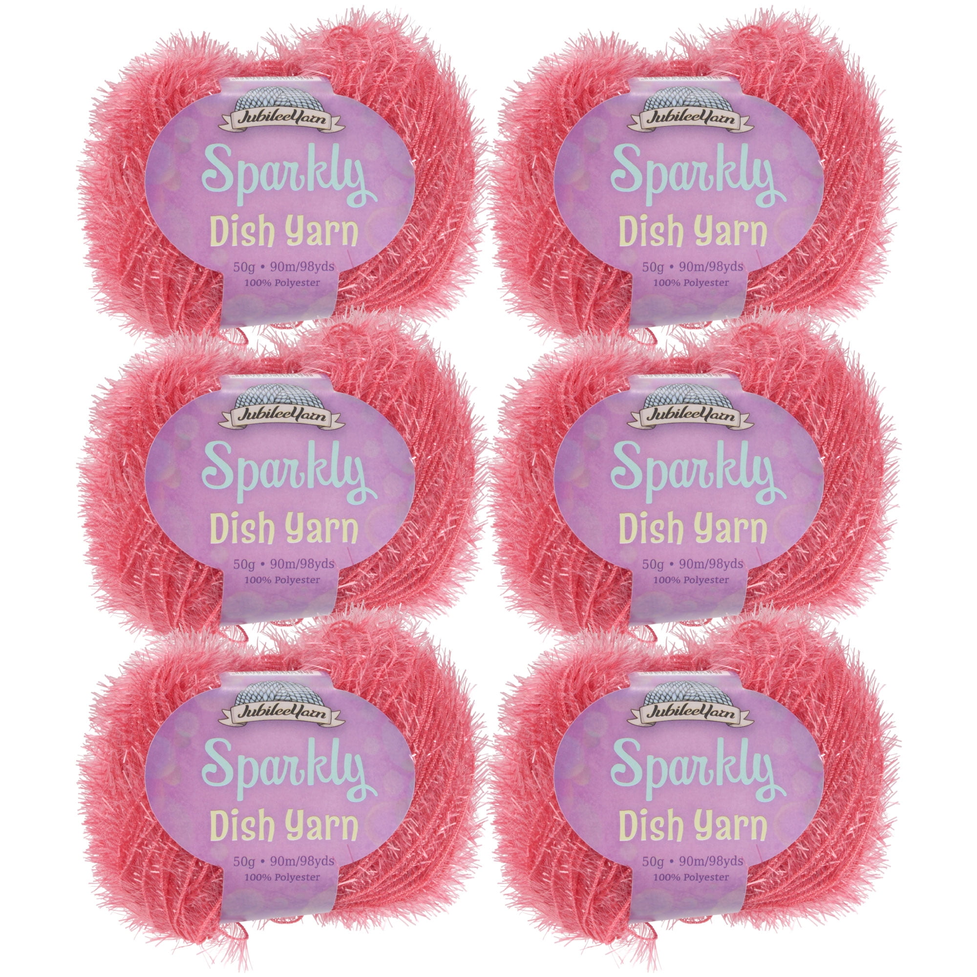 JubileeYarn Sparkly Dish Scrubby Yarn - Worsted Weight - 50g/Skein ...
