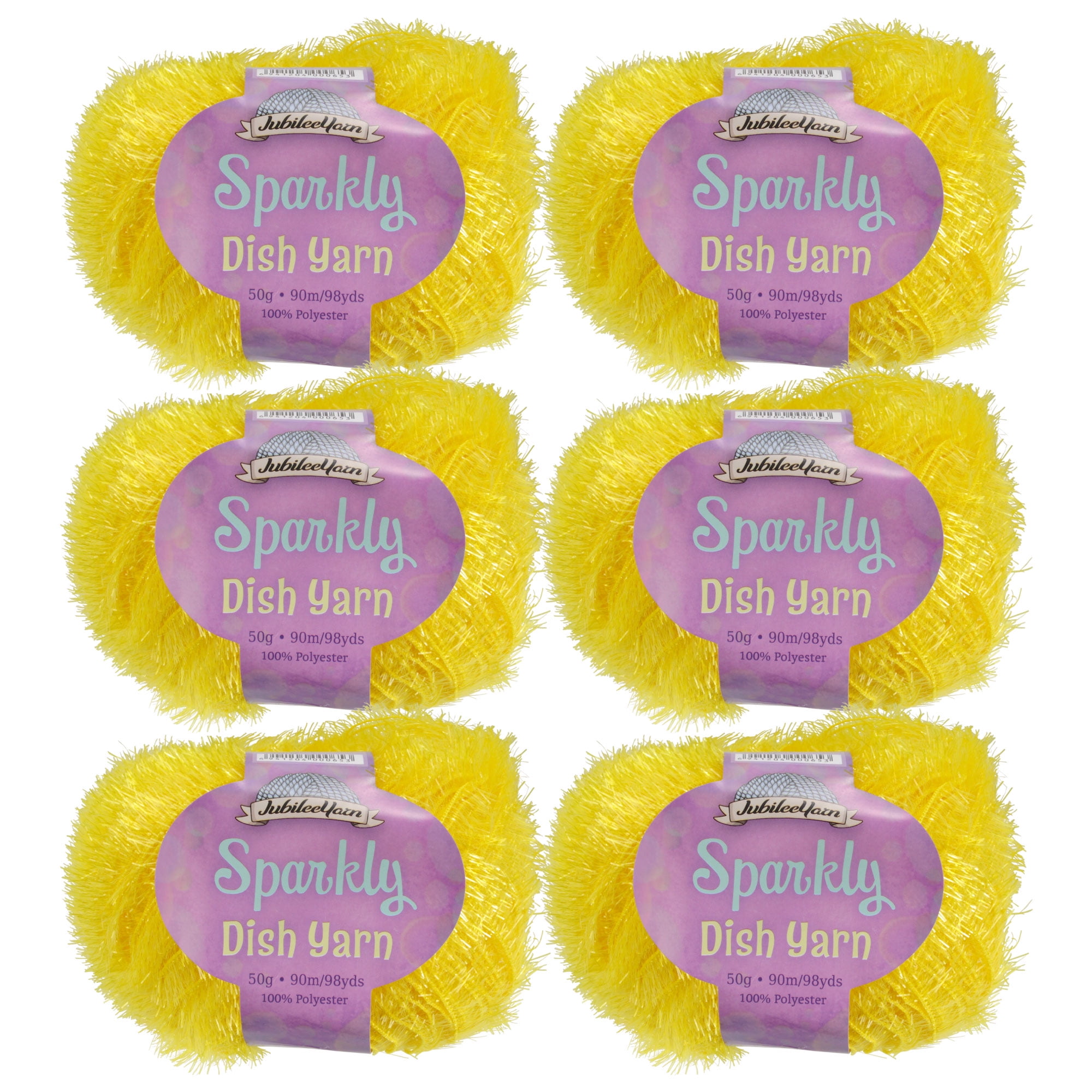 JubileeYarn Sparkly Dish Scrubby Yarn - Worsted Weight - 50g/Skein ...