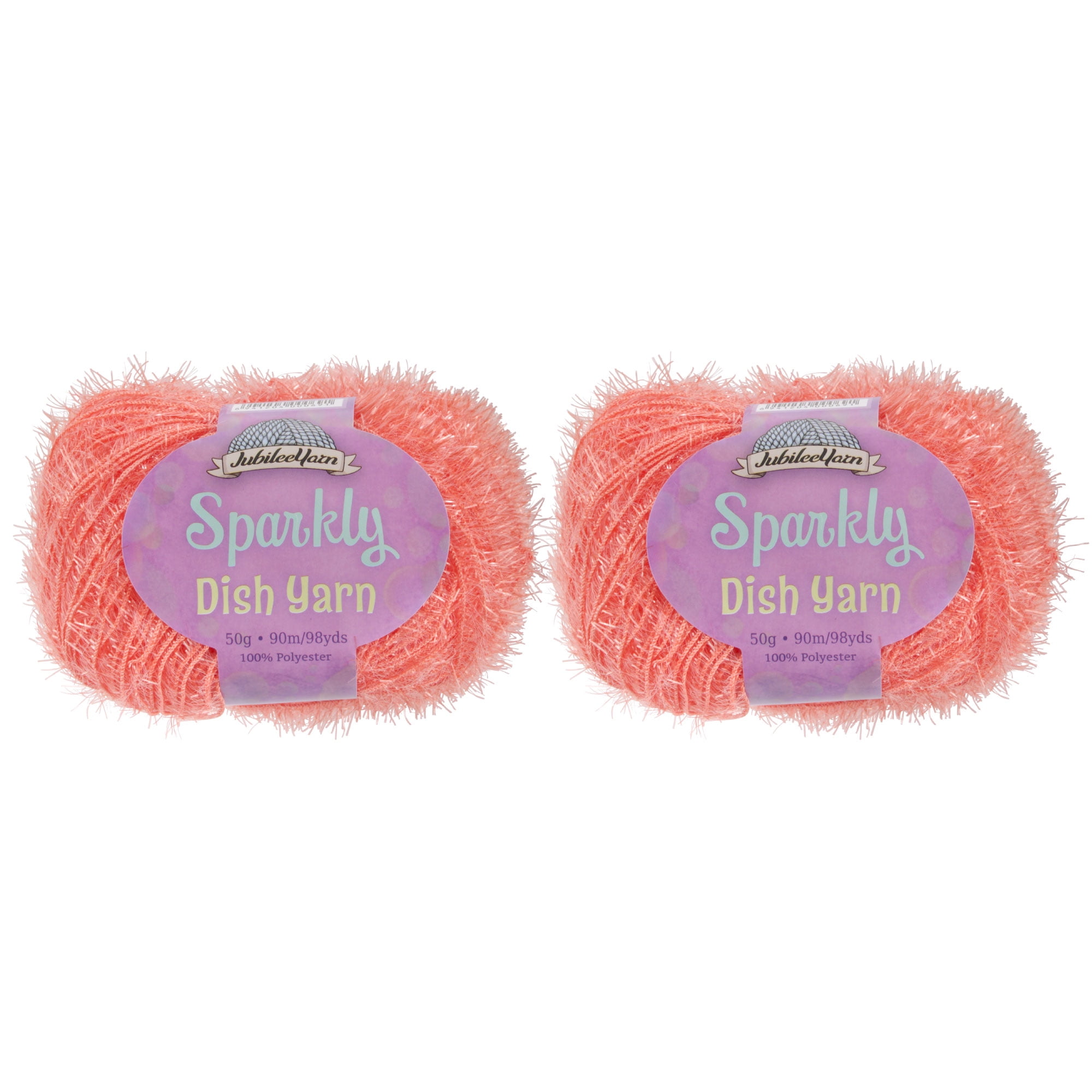 JubileeYarn Sparkly Dish Scrubby Yarn - Worsted Weight - 50g/Skein - 16 ...