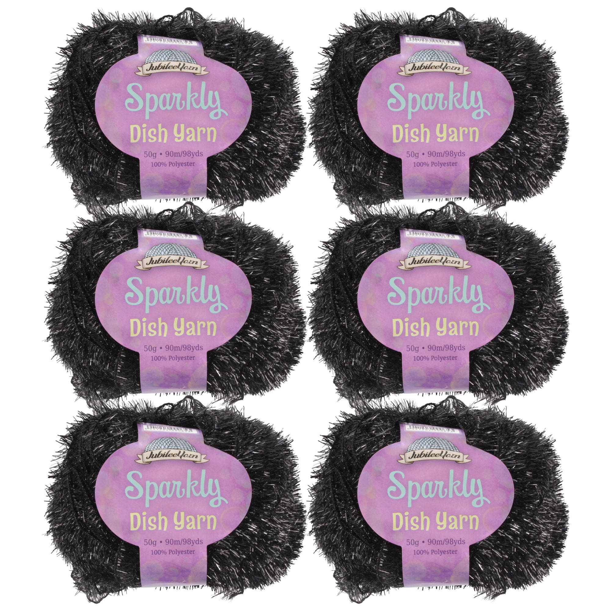 JubileeYarn Sparkly Dish Scrubby Yarn - Worsted Weight - 50g/Skein - 02 ...