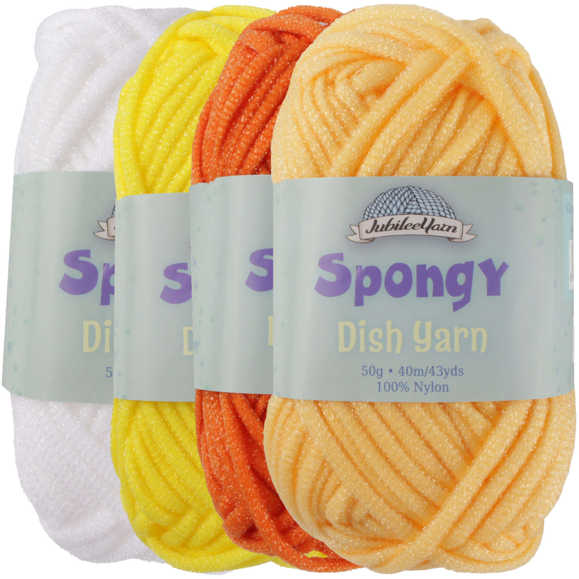JubileeYarn Spongy Dish Yarn - Polyester Dishcloth - 50g/Skein - Shades ...