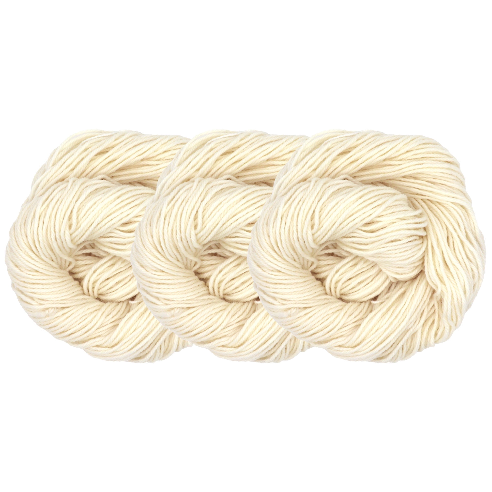 JubileeYarn Undyed Yarn - 100% Superwash Wool - 100g/218yds - 3 Pack ...