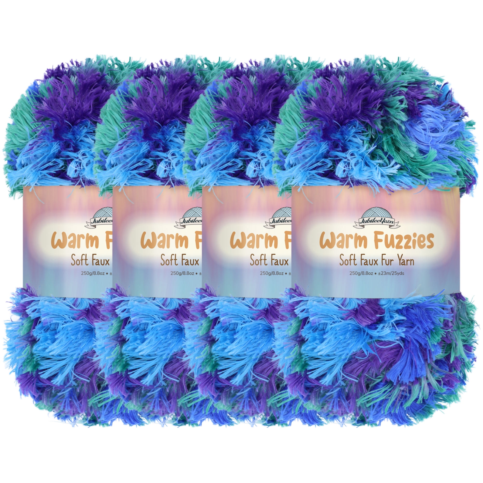 JubileeYarn Warm Fuzzies Soft Faux Fur Yarn - Polyester Bulky Weight ...