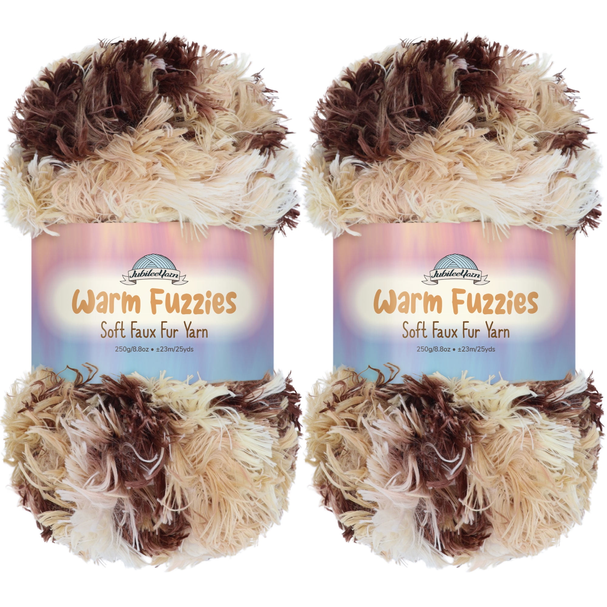 JubileeYarn Warm Fuzzies Soft Faux Fur Yarn - Polyester Bulky Weight ...