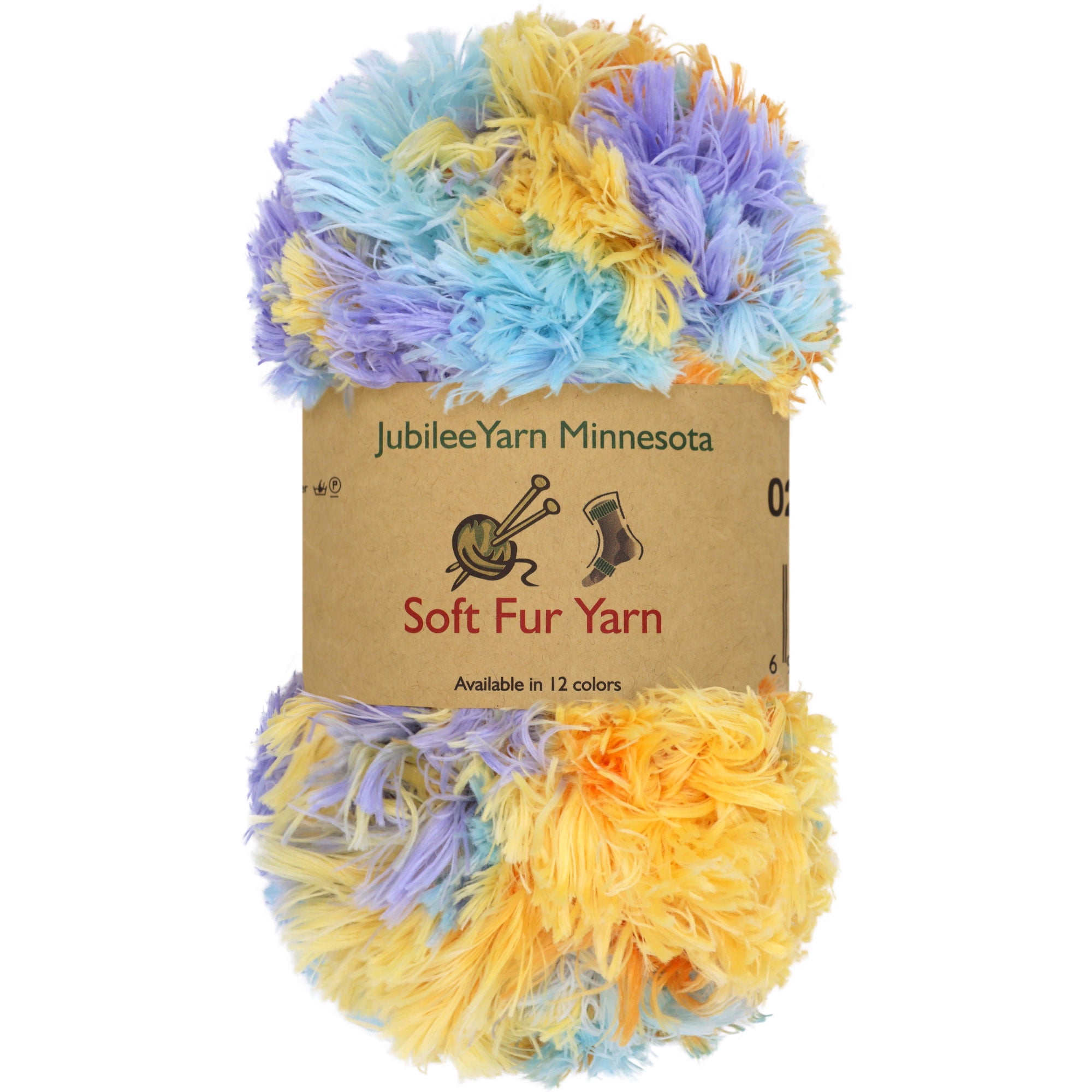 JubileeYarn Warm Fuzzies Soft Faux Fur Yarn - Polyester Bulky Weight ...