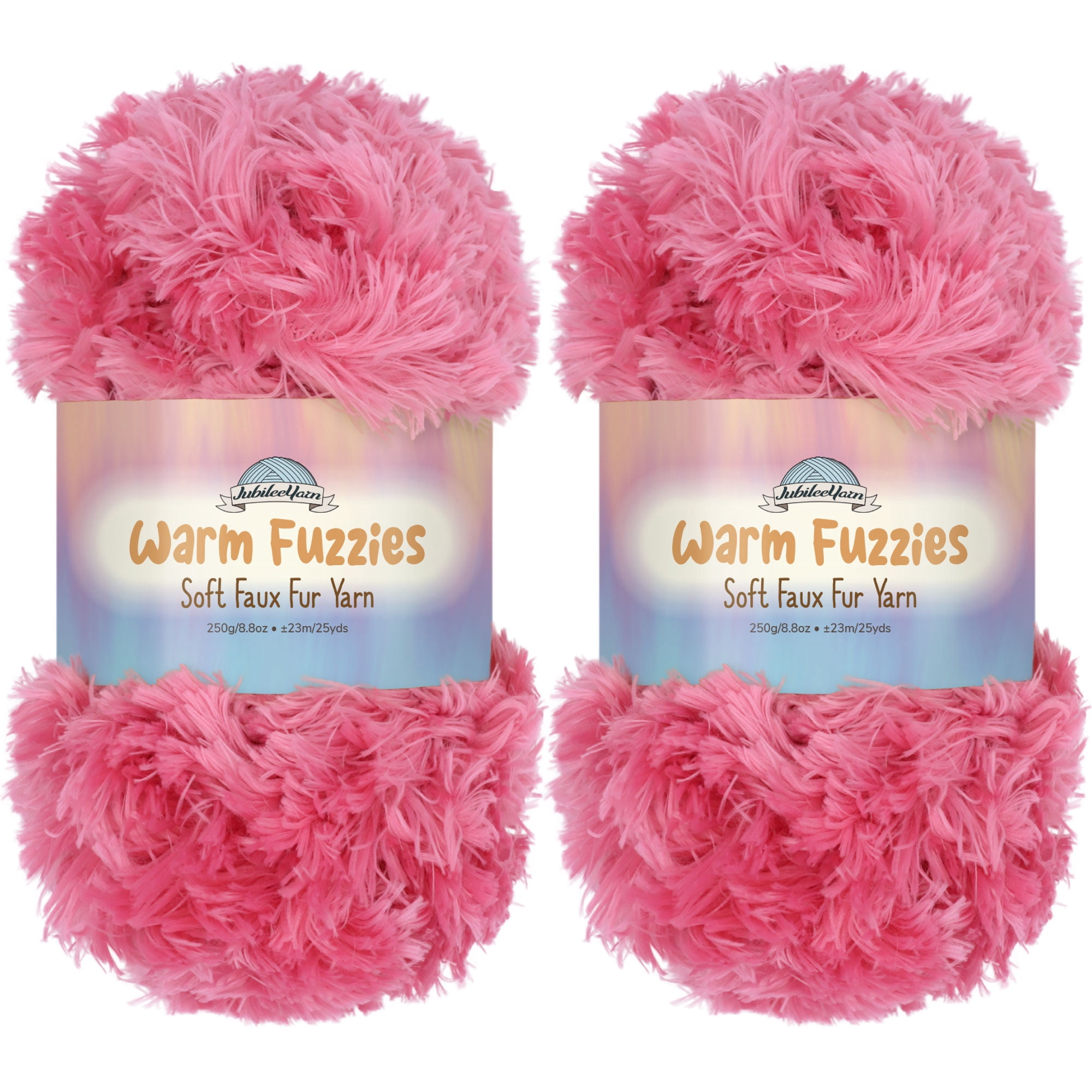 JubileeYarn Warm Fuzzies Soft Faux Fur Yarn - Polyester Bulky Weight ...