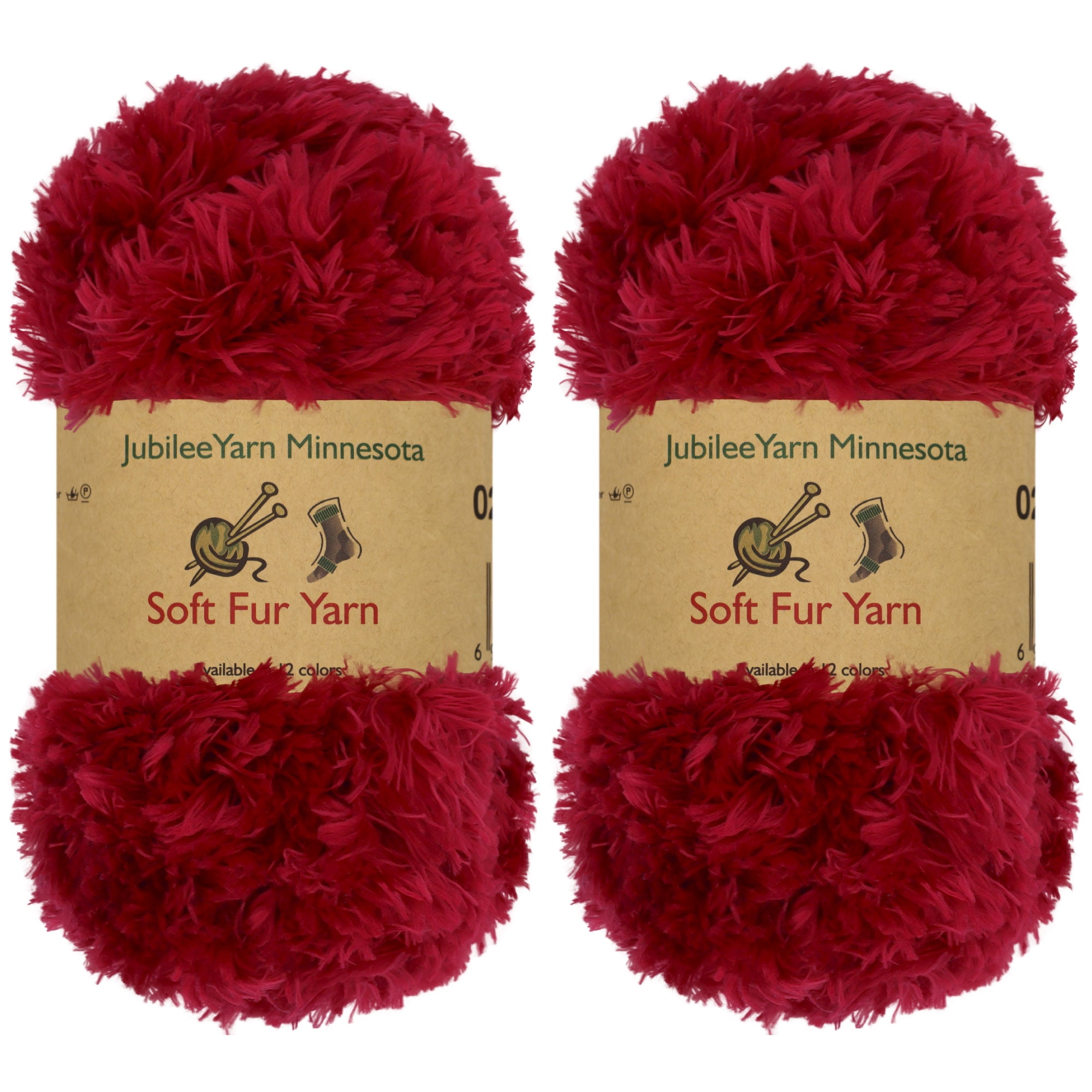 JubileeYarn Warm Fuzzies Soft Faux Fur Yarn - Polyester Bulky Weight ...