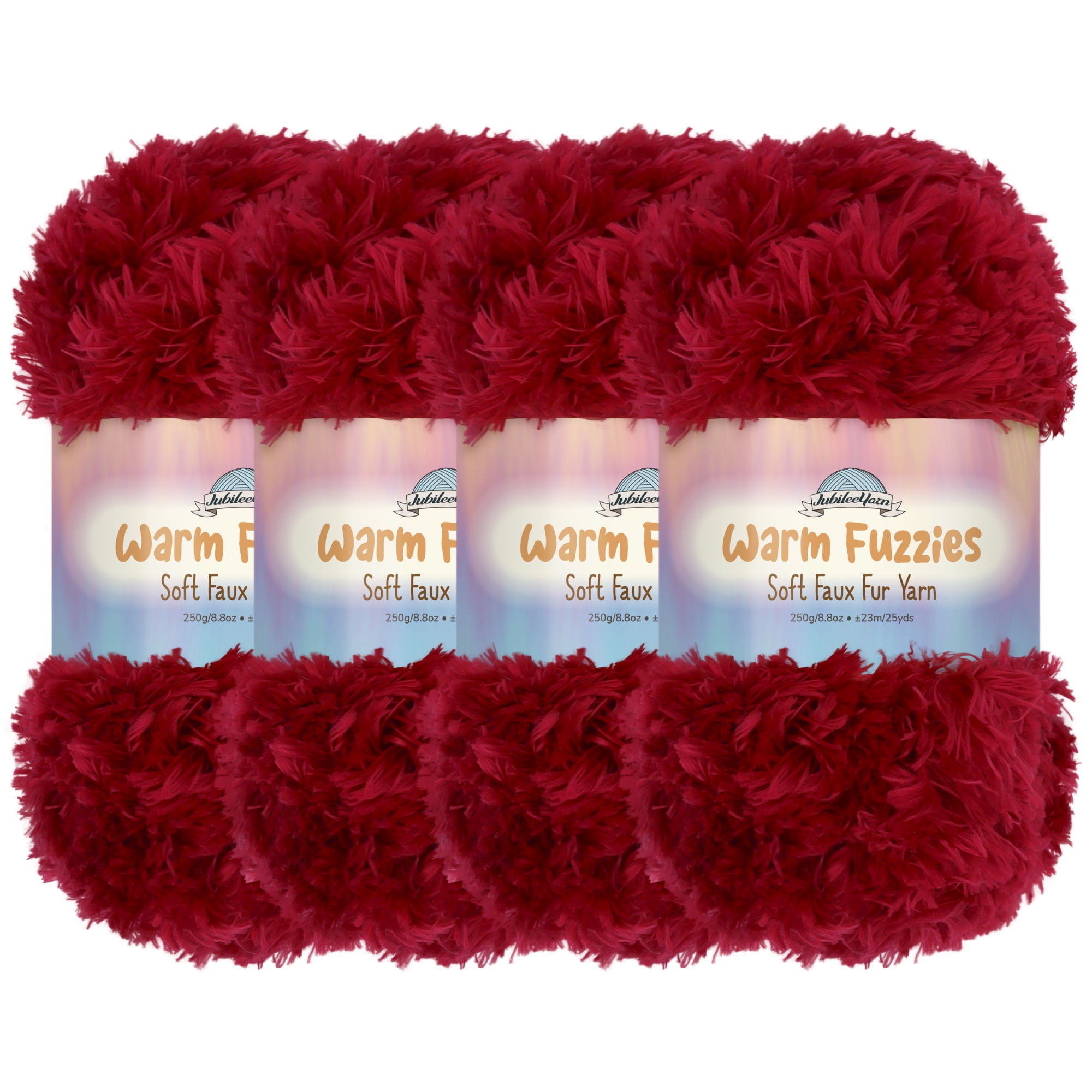 JubileeYarn Warm Fuzzies Soft Faux Fur Yarn - Polyester Bulky Weight ...
