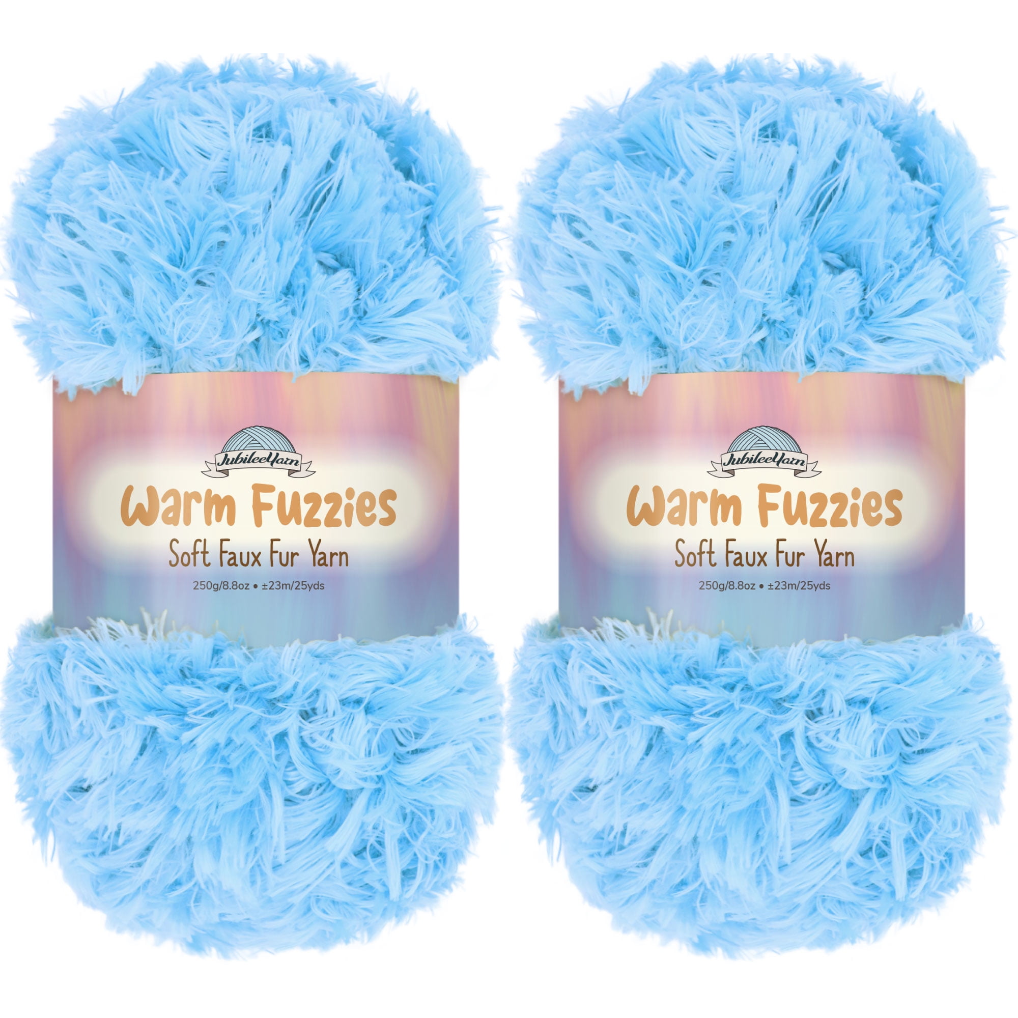 JubileeYarn Warm Fuzzies Soft Faux Fur Yarn - Polyester Bulky Weight ...