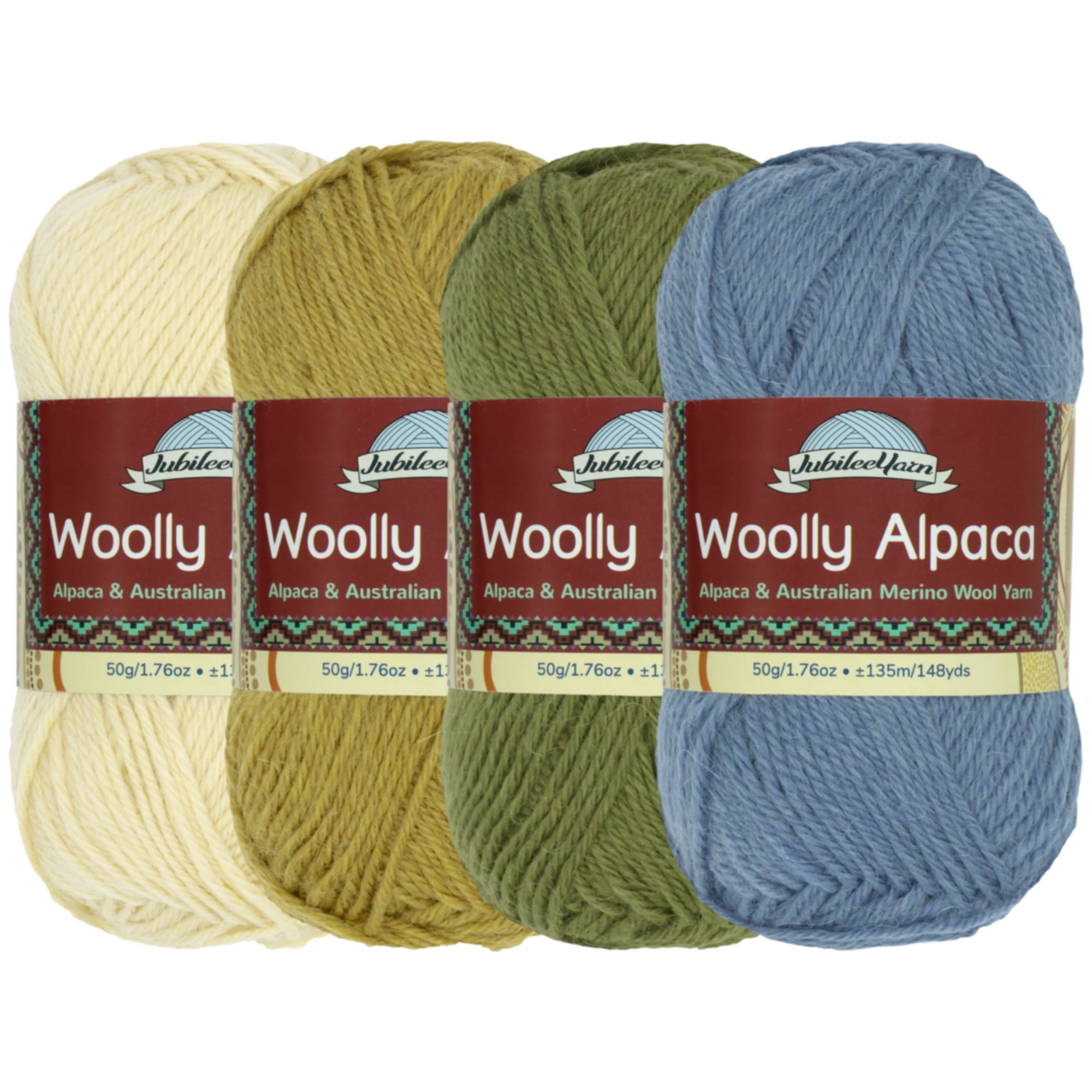 JubileeYarn Woolly Alpaca Yarn - 50g/Skein Fine Australian Alpaca ...