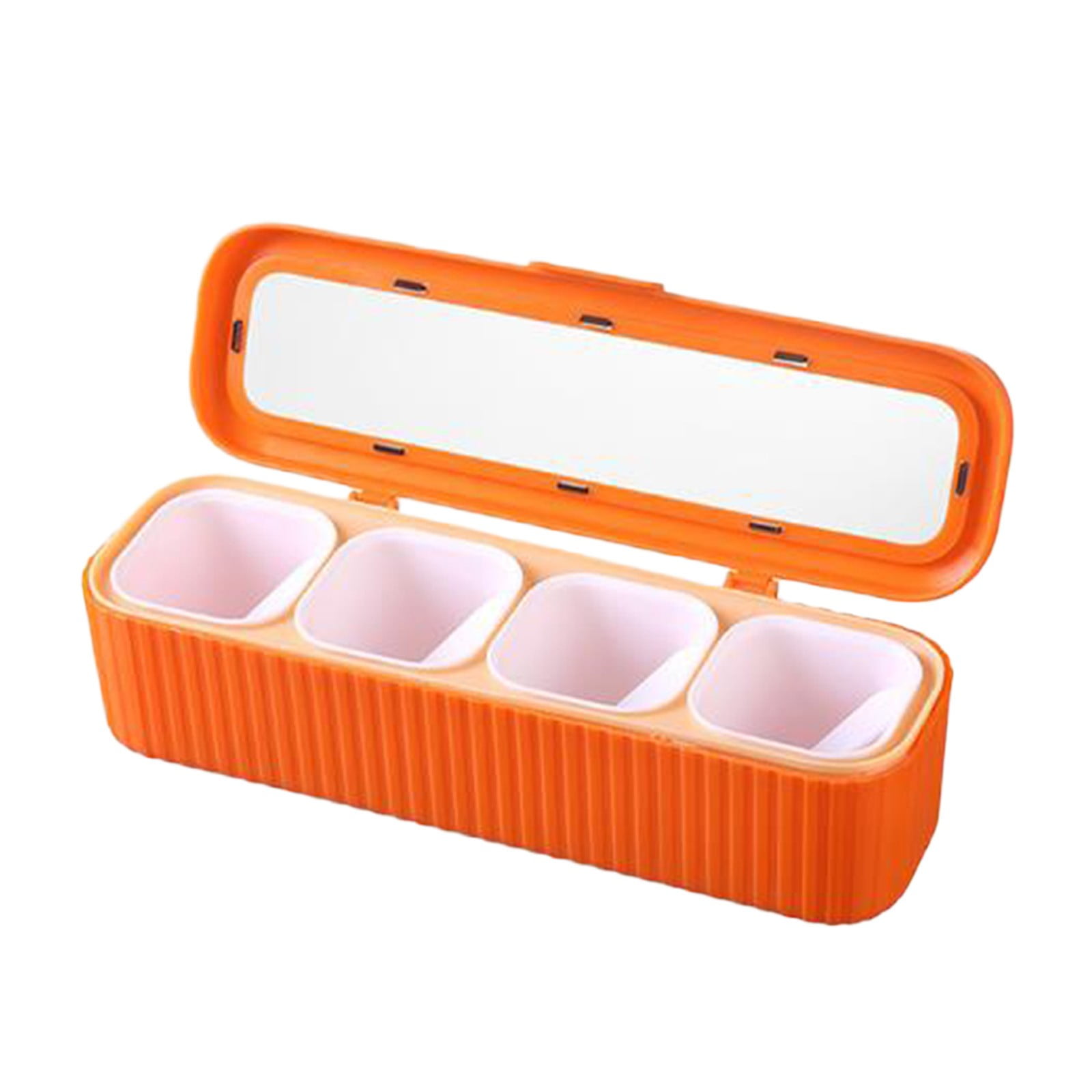 Jubipavy 4 Grids Seasoning Box Spice Jar Kitchen Organizer And Storage ...