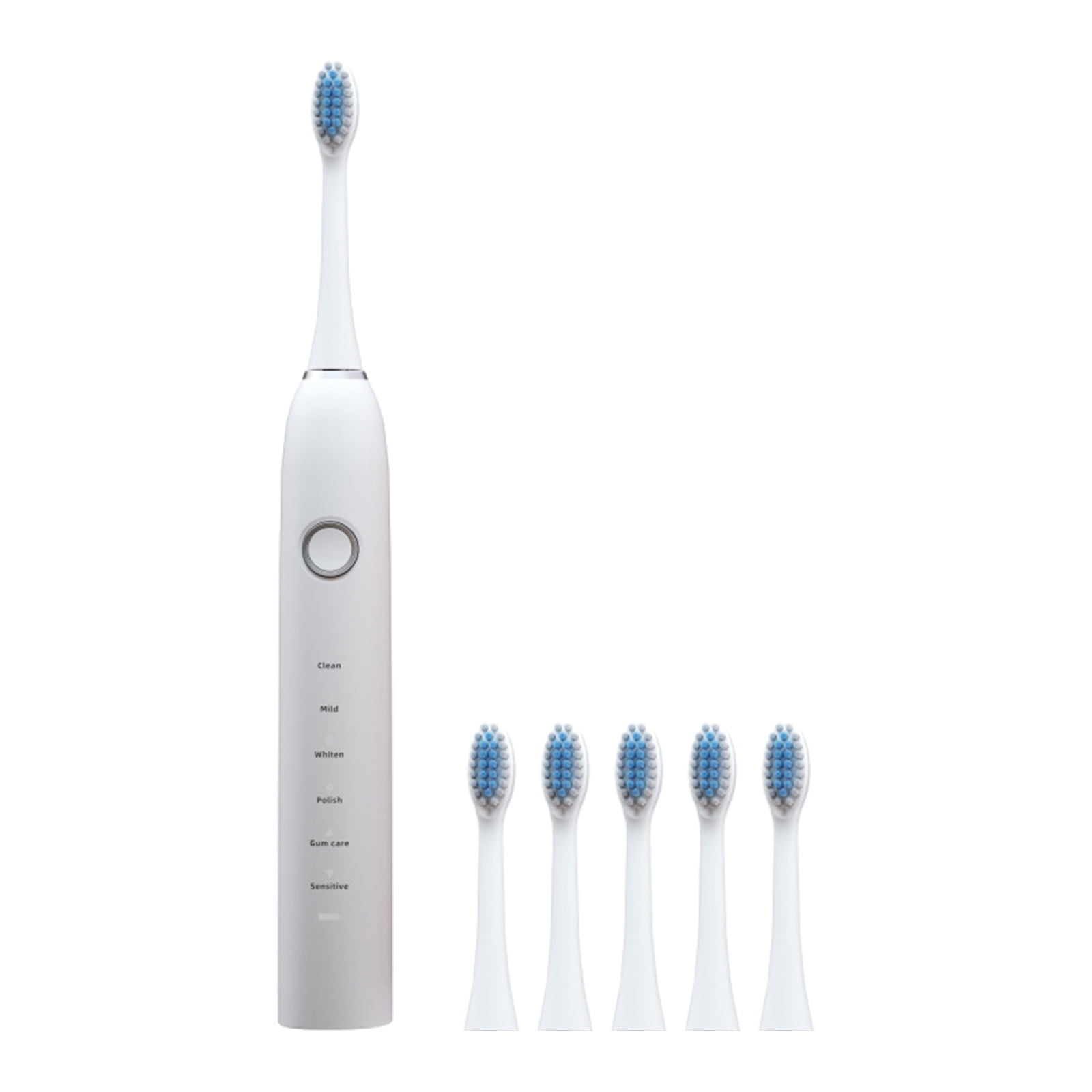 Jubipavy Electric Toothbrush with 6 Brush Heads 6 Cleaning Modes IPX7 ...