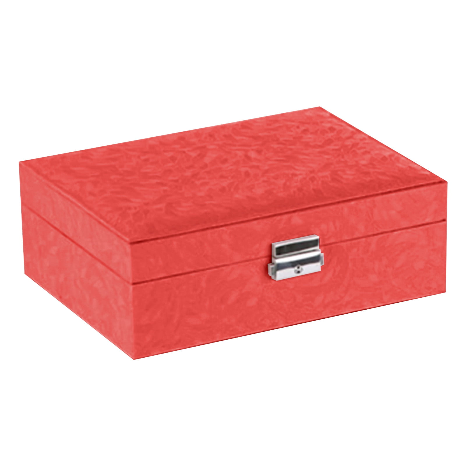 Jubipavy Jewelry Box With Lock Jewelry Organizer Storage Case With 2 ...