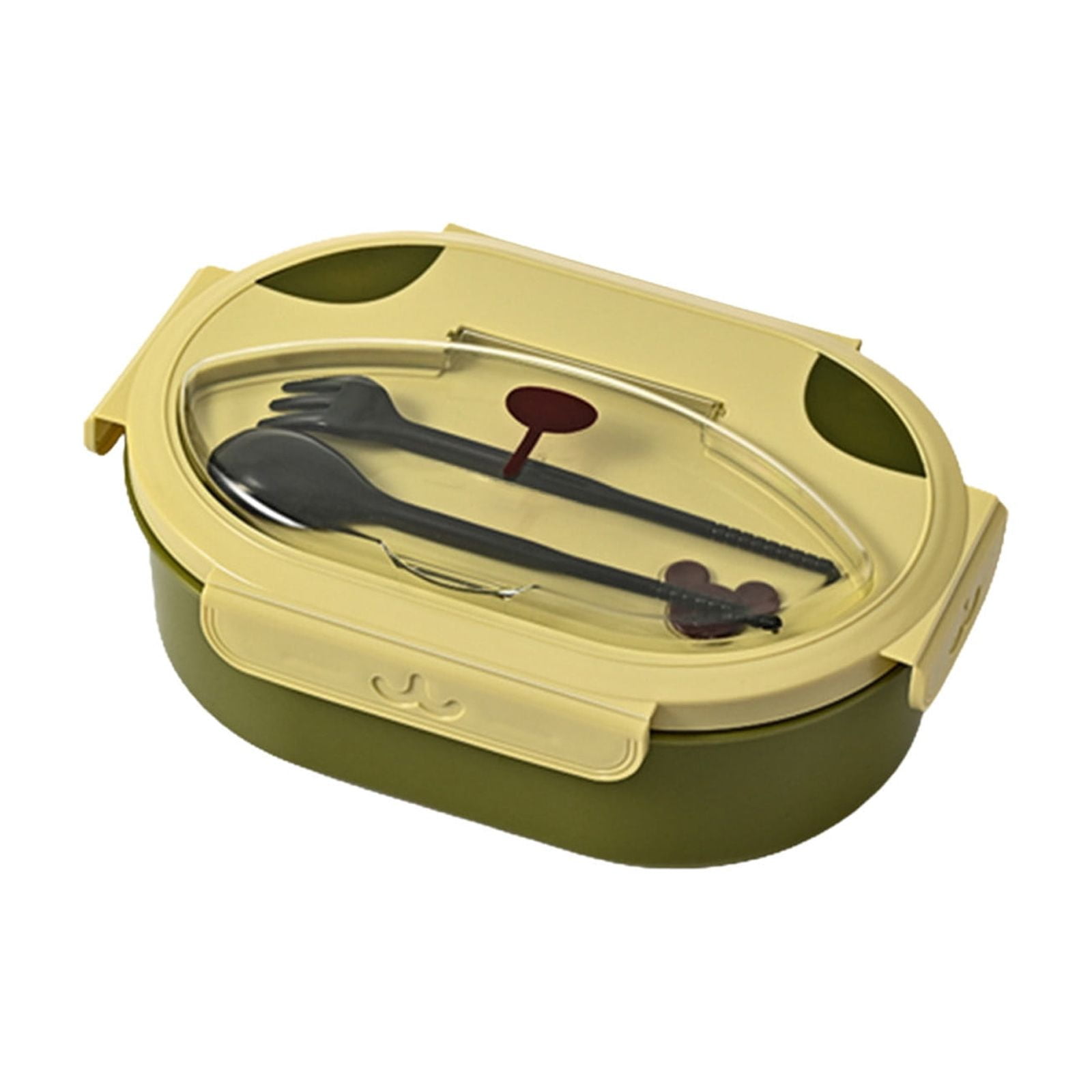 Jubipavy Lunch Box Large Capacity Double Layer Compartment Lunch Box ...