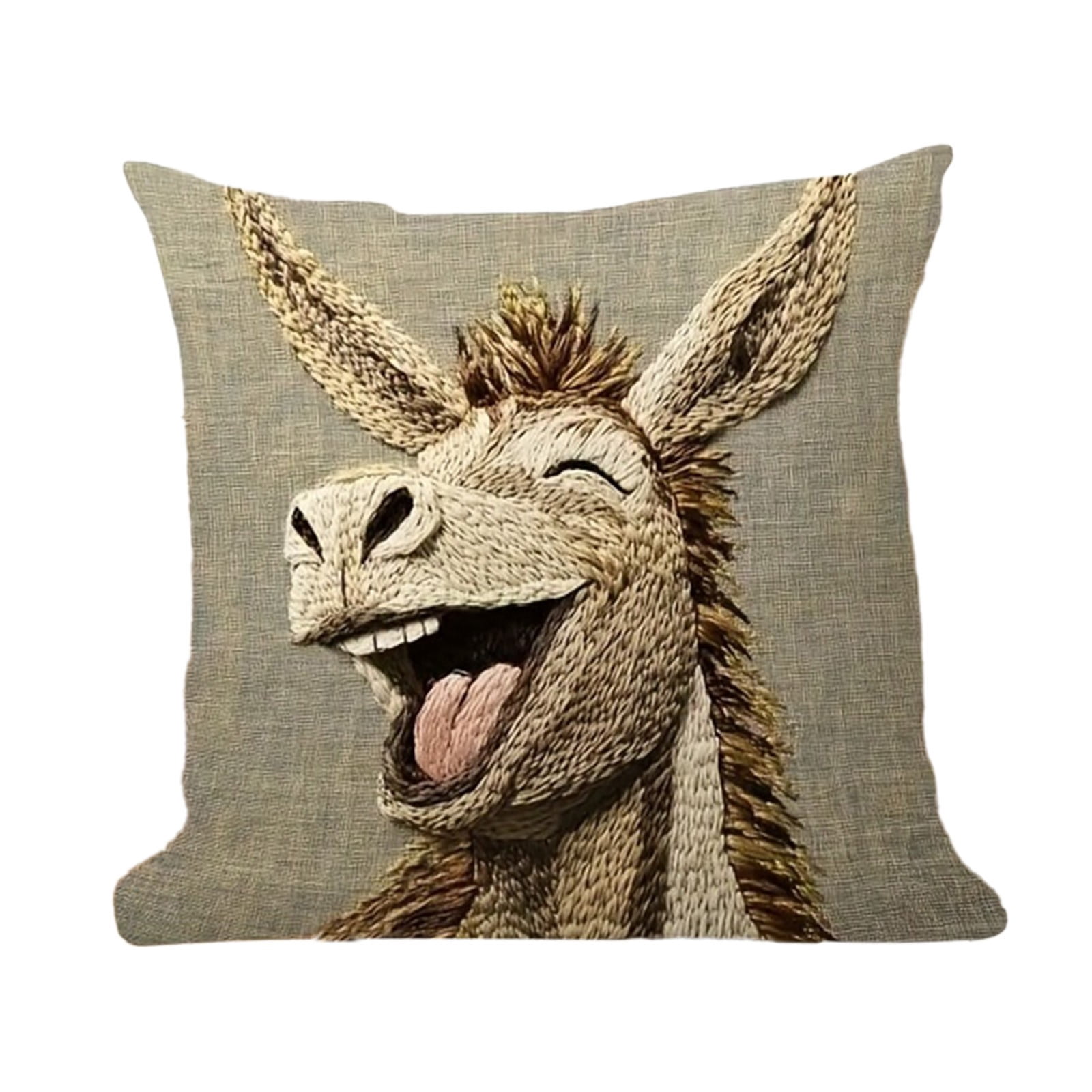 Jubipavy Pillows Cover Short Lint Pillow Cover 18inch Cute Two Donkeys ...