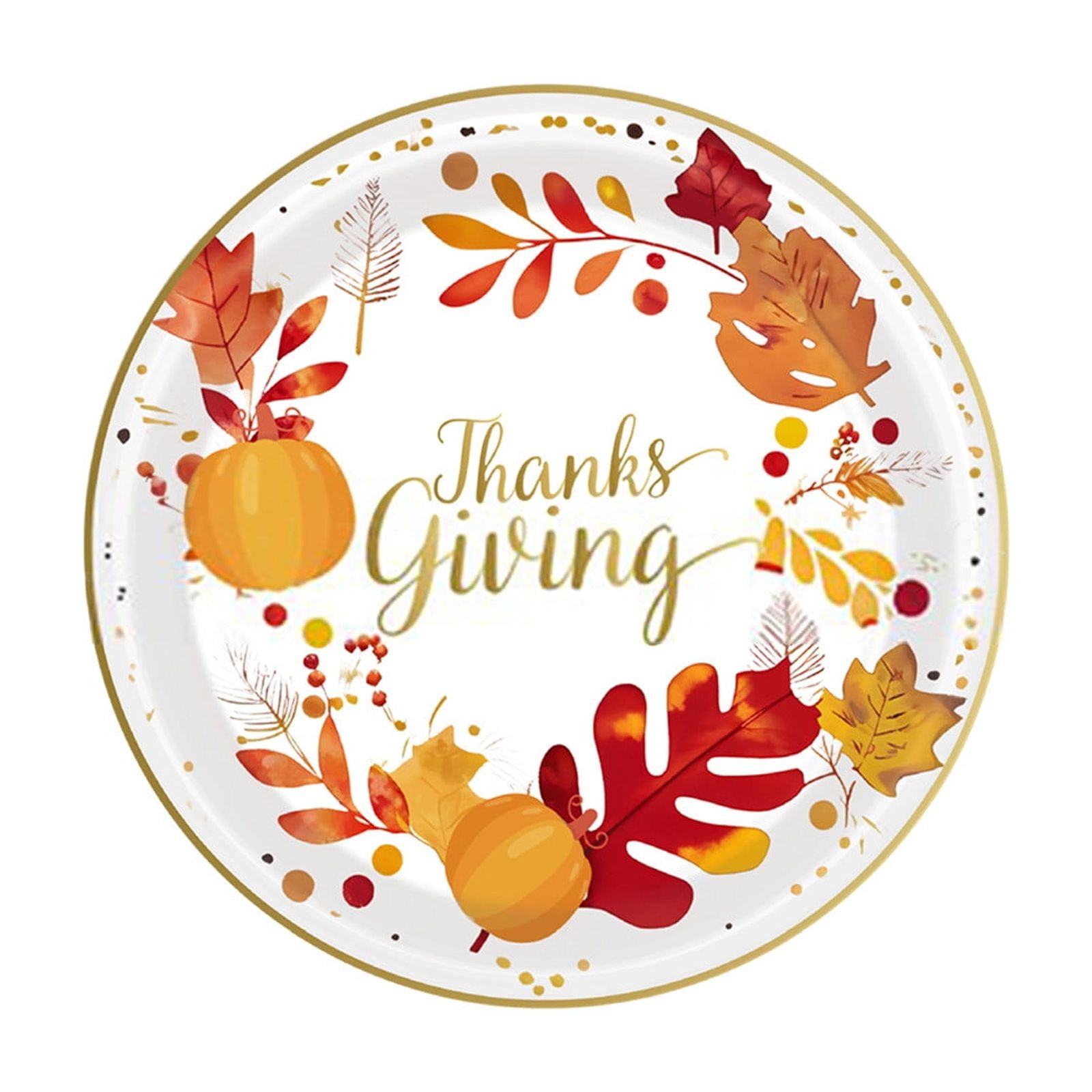 Jubipavy Plate 20-Piece 9-Inch Thanksgiving Disposable Tableware Set ...