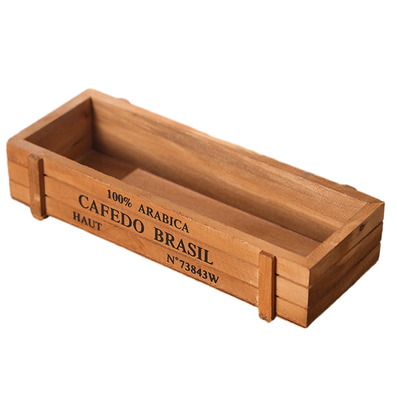 Jubipavy Wood Planter Box Rectangle Succulent Plant Pot Storage Box ...