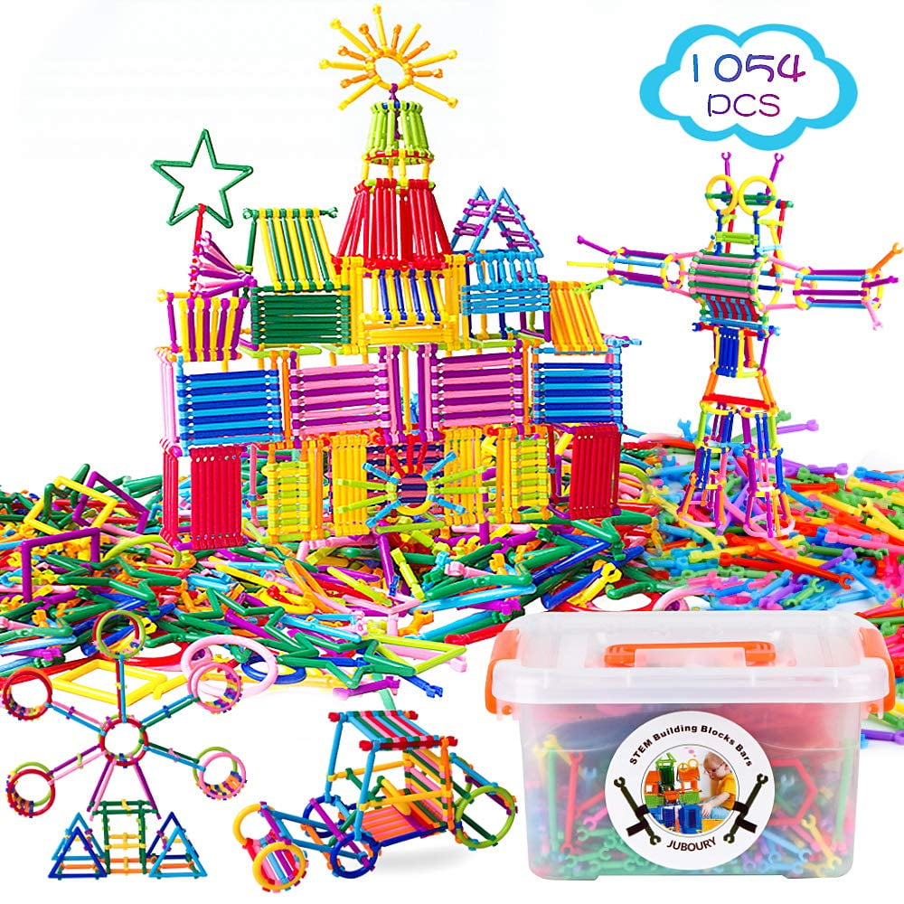 Juboury 1054Pcs Building Toy RRF12 Building Blocks Bars Shape ...