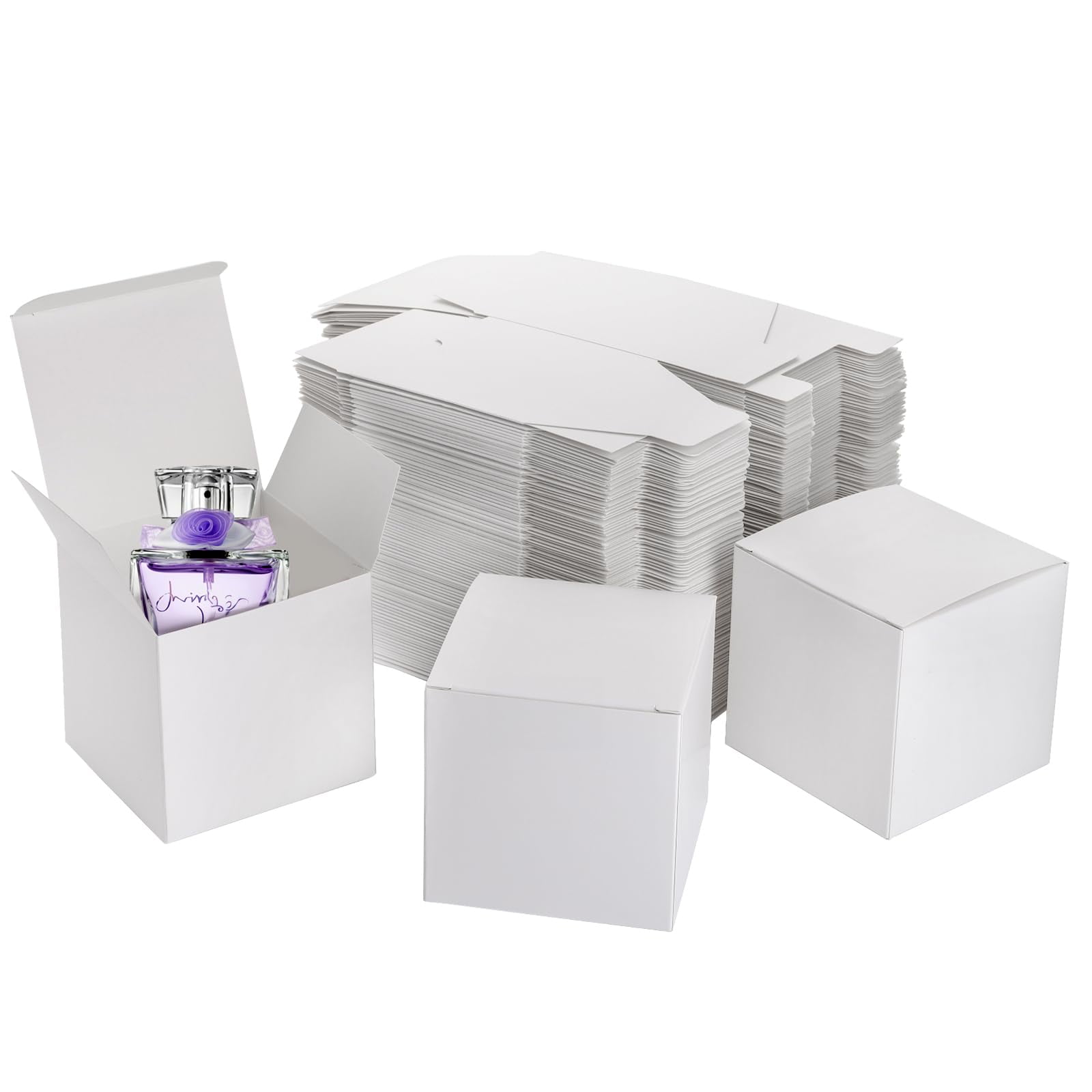 Jucoan 100 Pack White JKF25 Paper Gift Boxes Inch Gift Wrapping BoParty ...