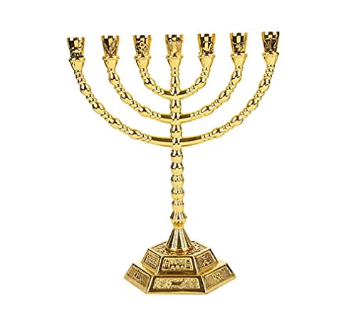 Judaica 7 Branch Israel Menorah for Tabernacle Sabbath Prayer Corner ...