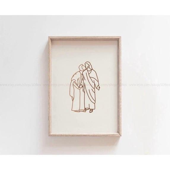 Judas Kiss, Betrayal of Christ, Christian Print, Minimalist Christian ...