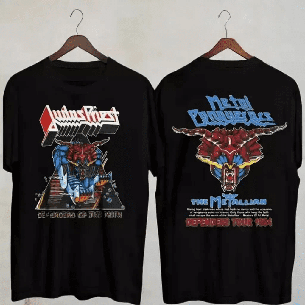 Judas Priest' 1984 Defenders Of The Faith Tour T-Shirt Double Sided ...