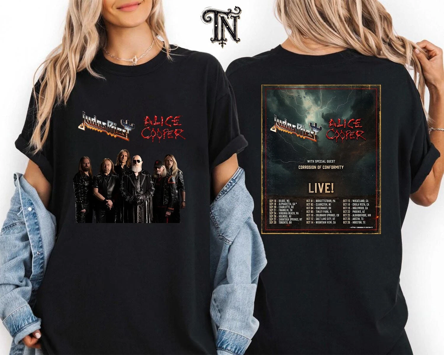 Judas Priest And Alice Cooper North American Tour 2025 Concert Unisex T ...