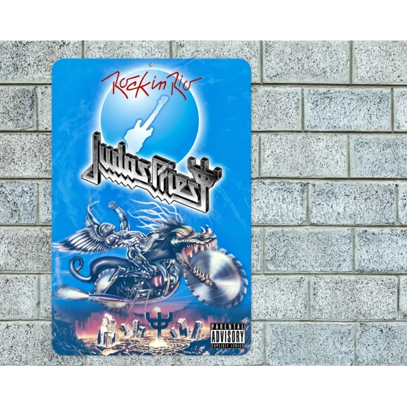 Judas Priest Sign Aluminum Metal 8"X12" Garage Man Cave Classic Rock ...