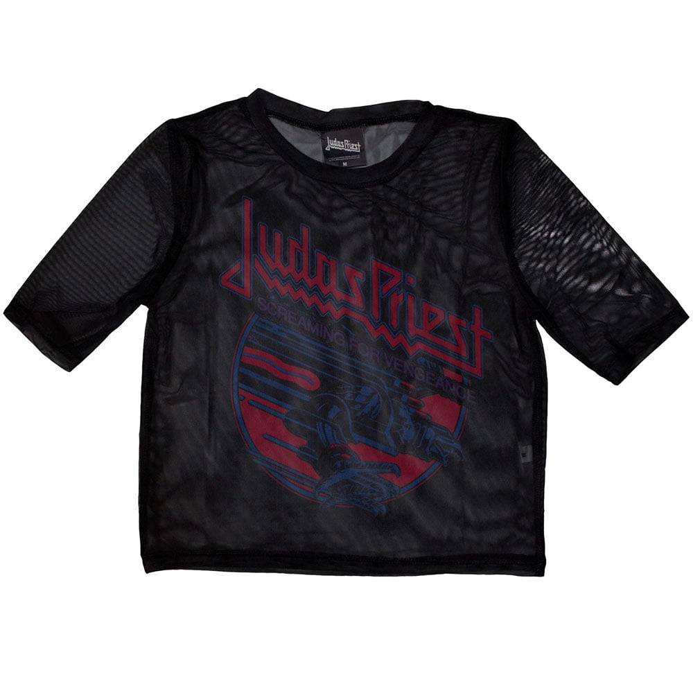 Judas Priest Women's Long Sleeved Crop Top Screaming For Vengeance ...