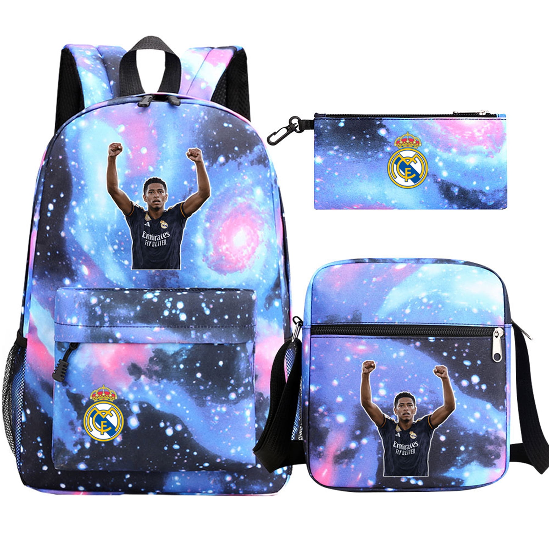 Jude Bellingham 3 in 1 Backpack Set Football Star Bookbag+Shoulder Bag ...