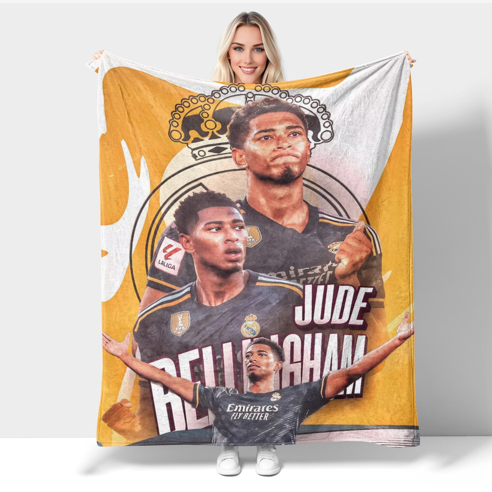 Jude Bellingham Blanket 50"X40",Throw Blankets Flannel Sleep Cozy ...