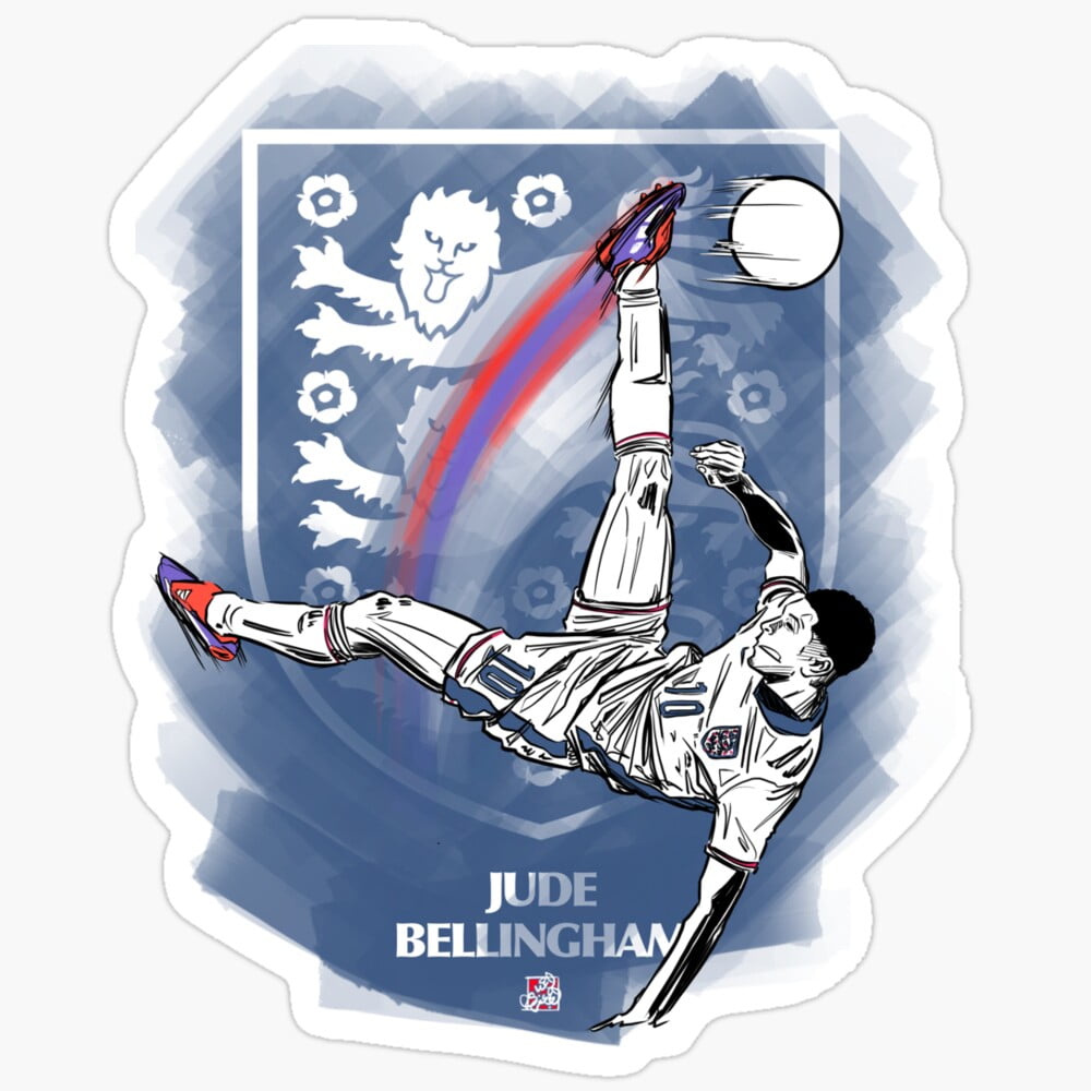 Jude Bellingham - England Sticker Phone Decal Water Bottle Stickers Car ...