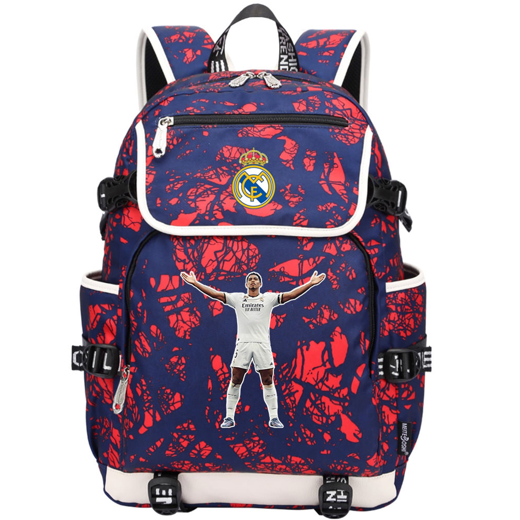 Jude Bellingham Knapsack with USB Charging Port-Student Canvas Book Bag ...