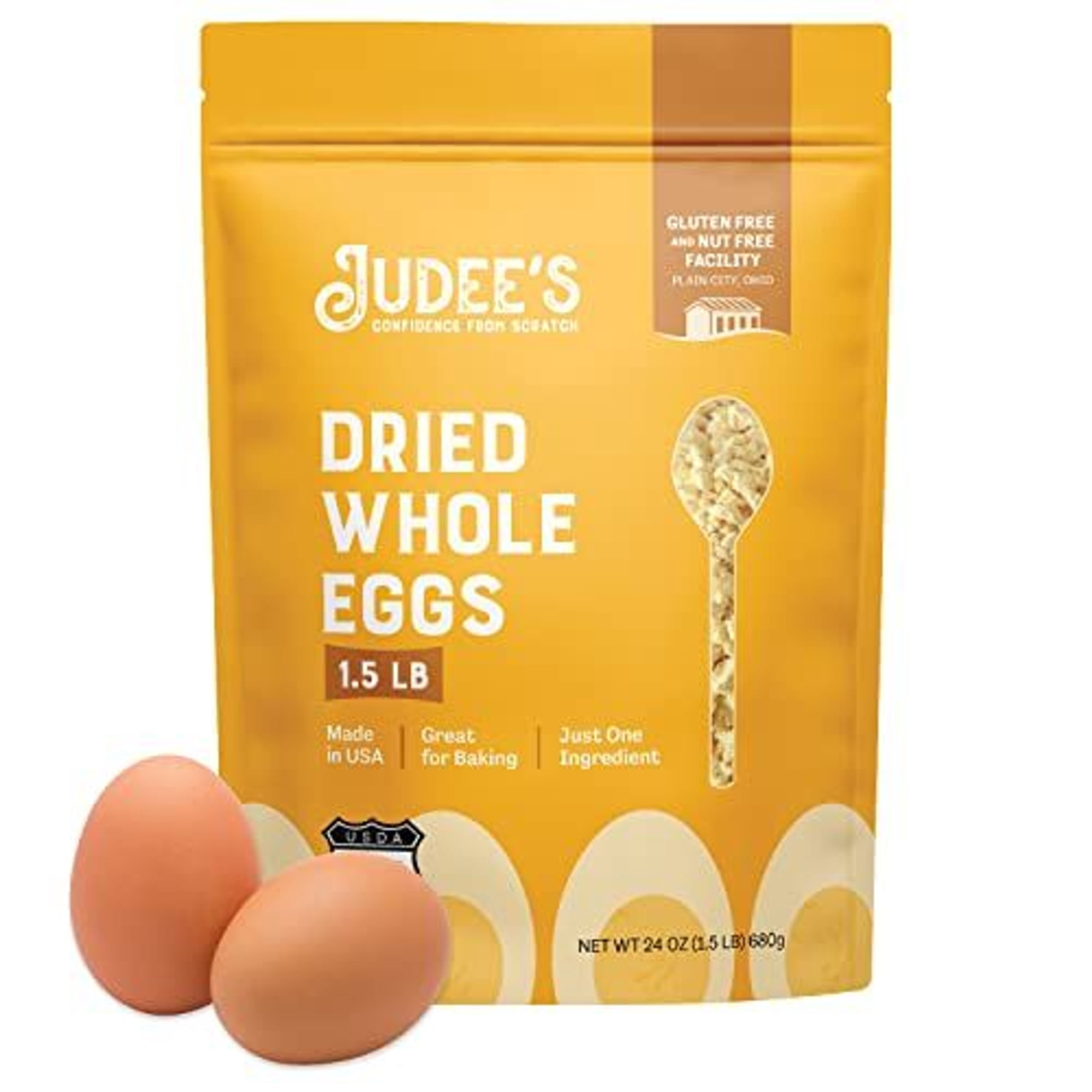 Judee's Gluten Free Dried Whole Egg Powder - Gluten-Free Egg Substitute ...