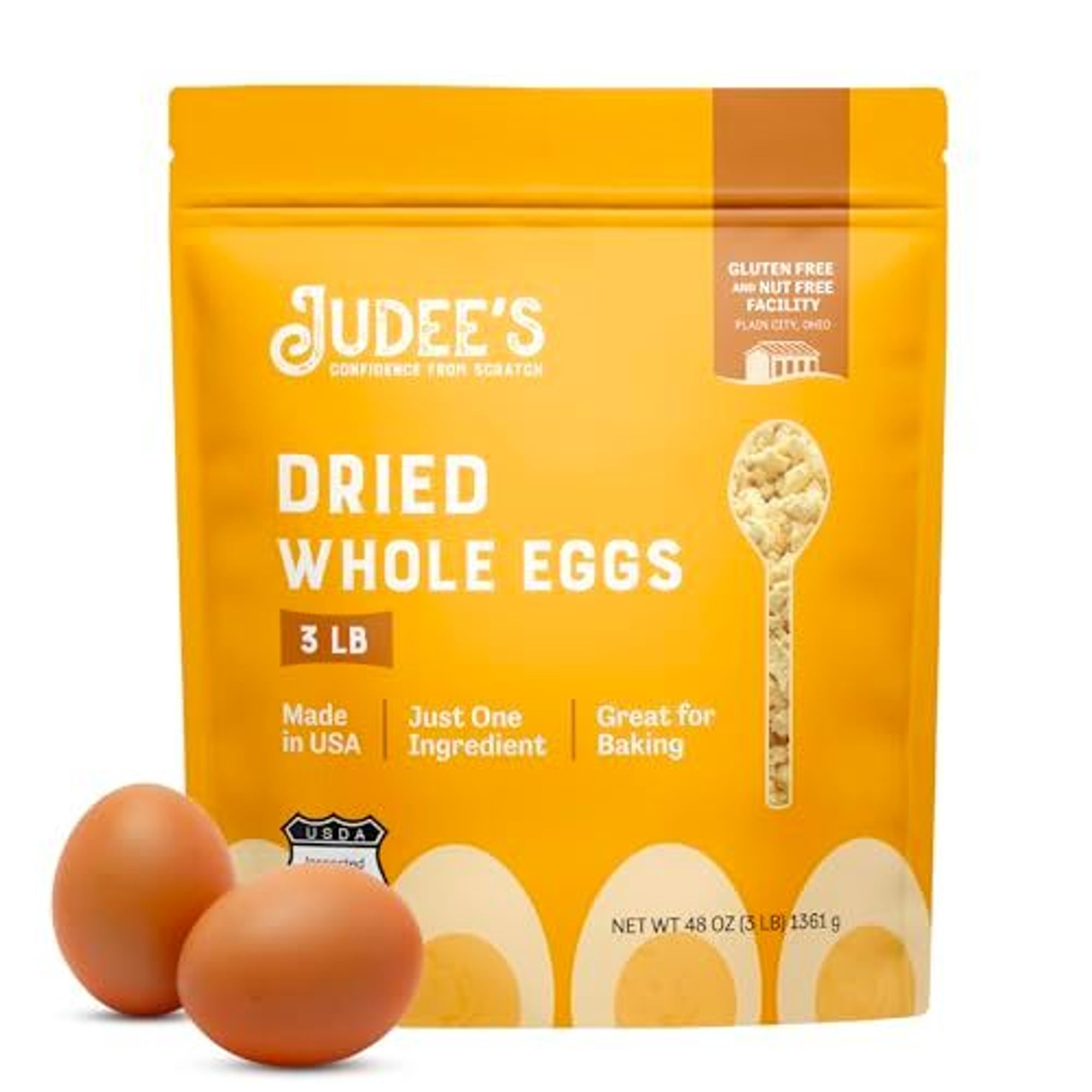 Judee's Gluten Free Dried Whole Egg Powder - High-Protein Egg Protein ...
