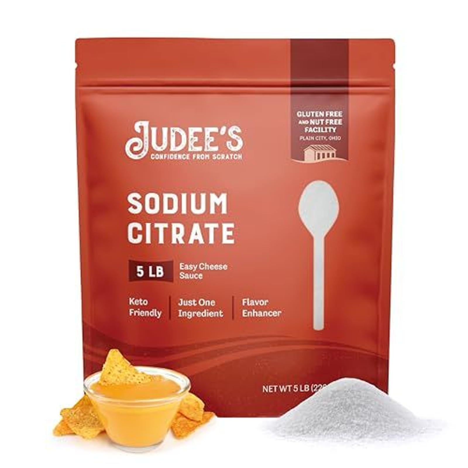 Judee’s Sodium Citrate 5 DEF29 lb - Non-GMO, Keto-Friendly - Nut-Free ...