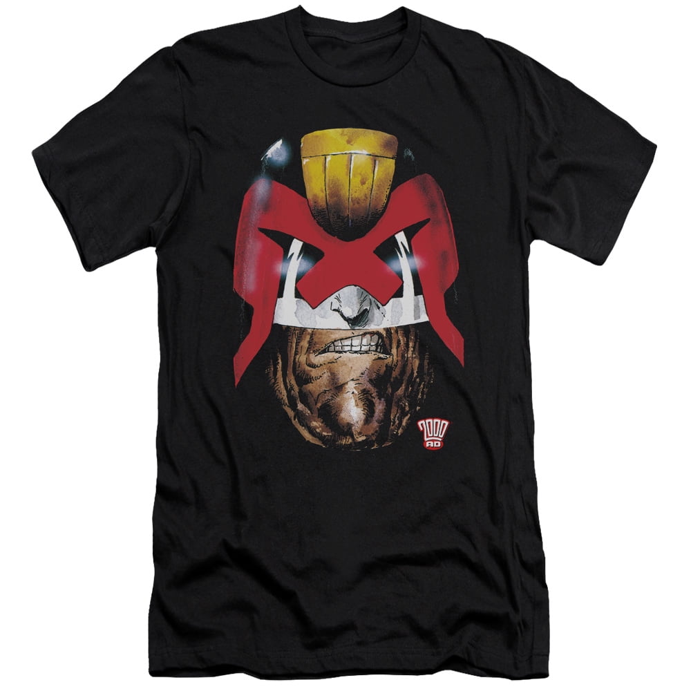 Judge Dredd Dredds Head S/S Adult 30/1 T-Shirt Black - Walmart.com