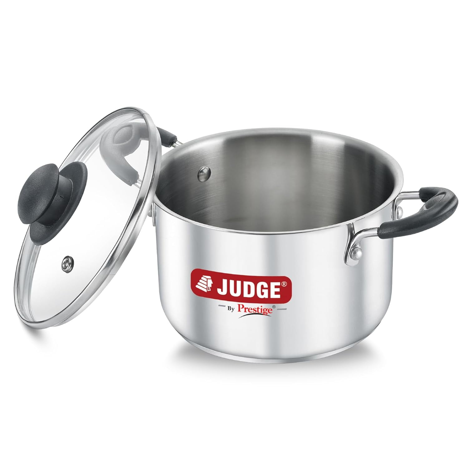 Judge by Prestige 20cm 3L Classic Stainless Steel Casserole with Glass ...
