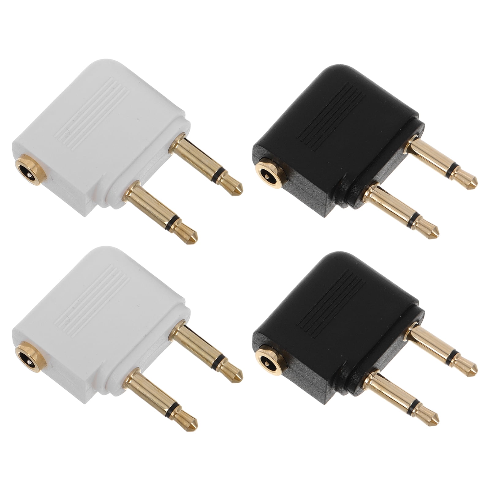Judicid 4 PCS Dual Plug Adapter Airplane Flight Headphone Adapters ...