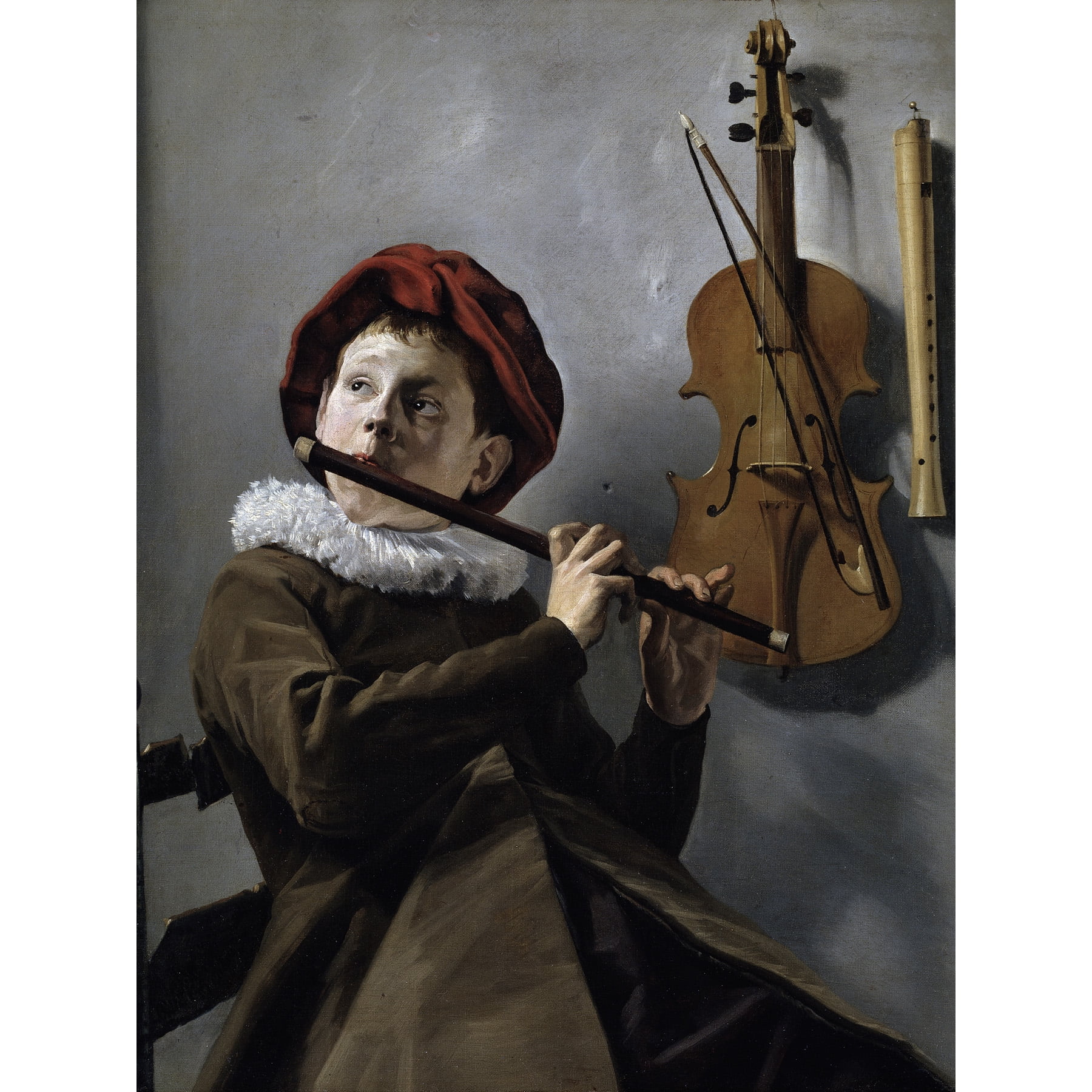 Judith Leyster Boy Playing Flute Music Painting Extra Large XL Wall Art ...