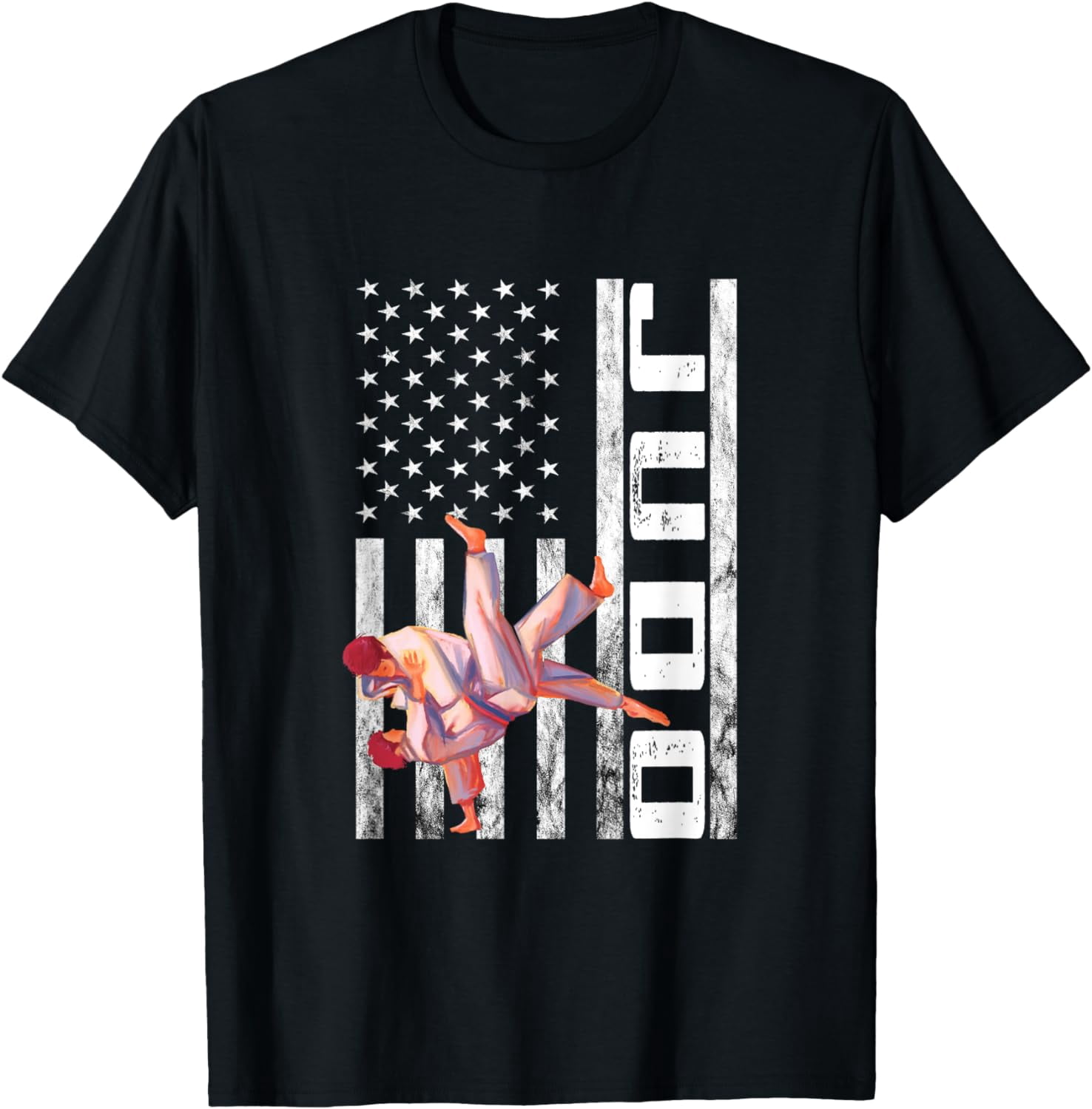 Judo America USA Flag Jacket Wrestling Martial Arts, Judoka T-Shirt ...